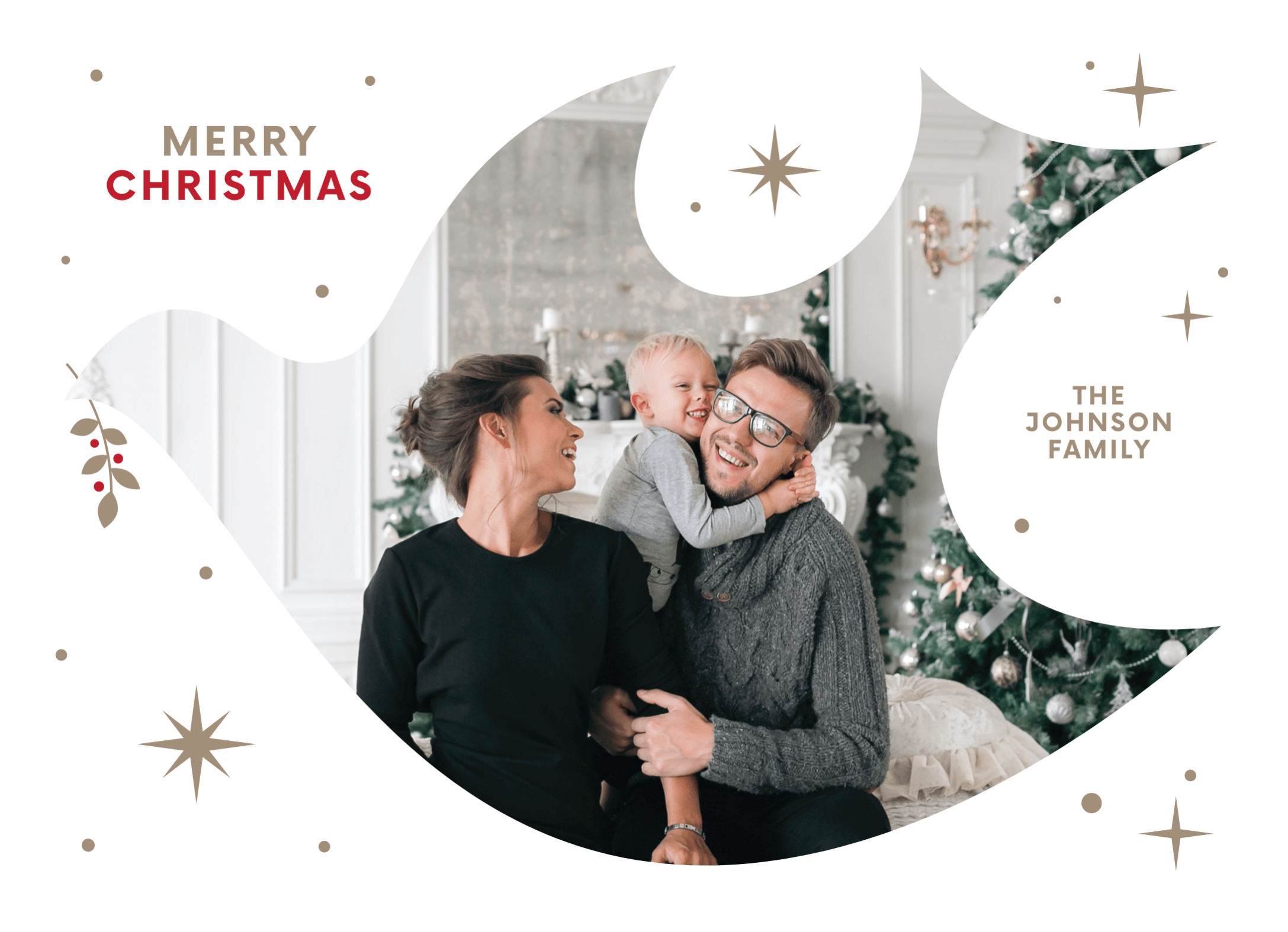 Christmas Dove Cutout Christmas Photo Card | Postable | Postable