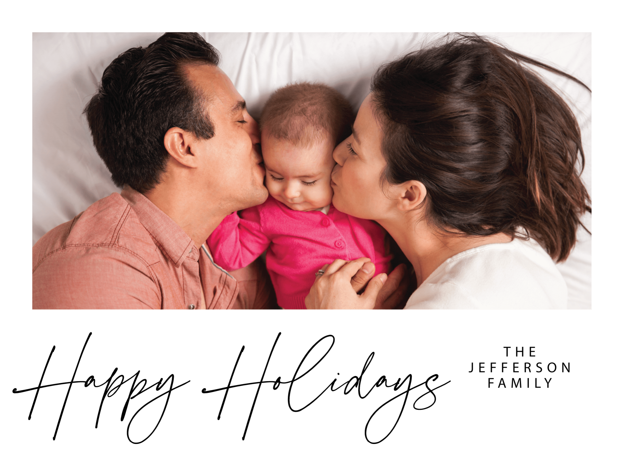 Happy Holidays Lovely Script Holiday Photo Card | Postable | Postable