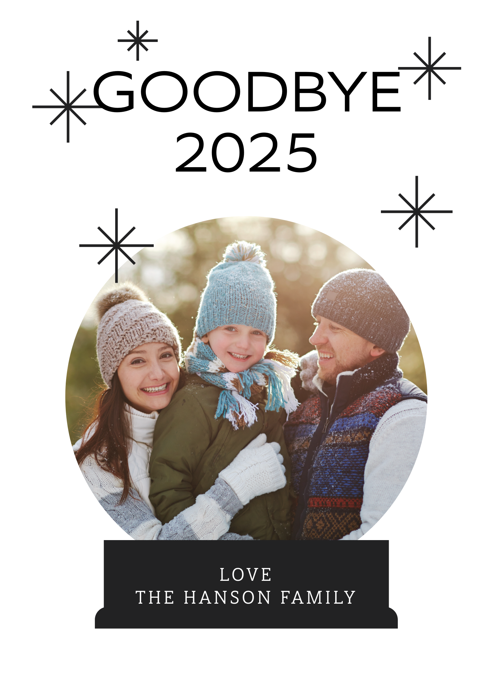 Goodbye Globe Cutout New Years Photo Card | Postable | Postable