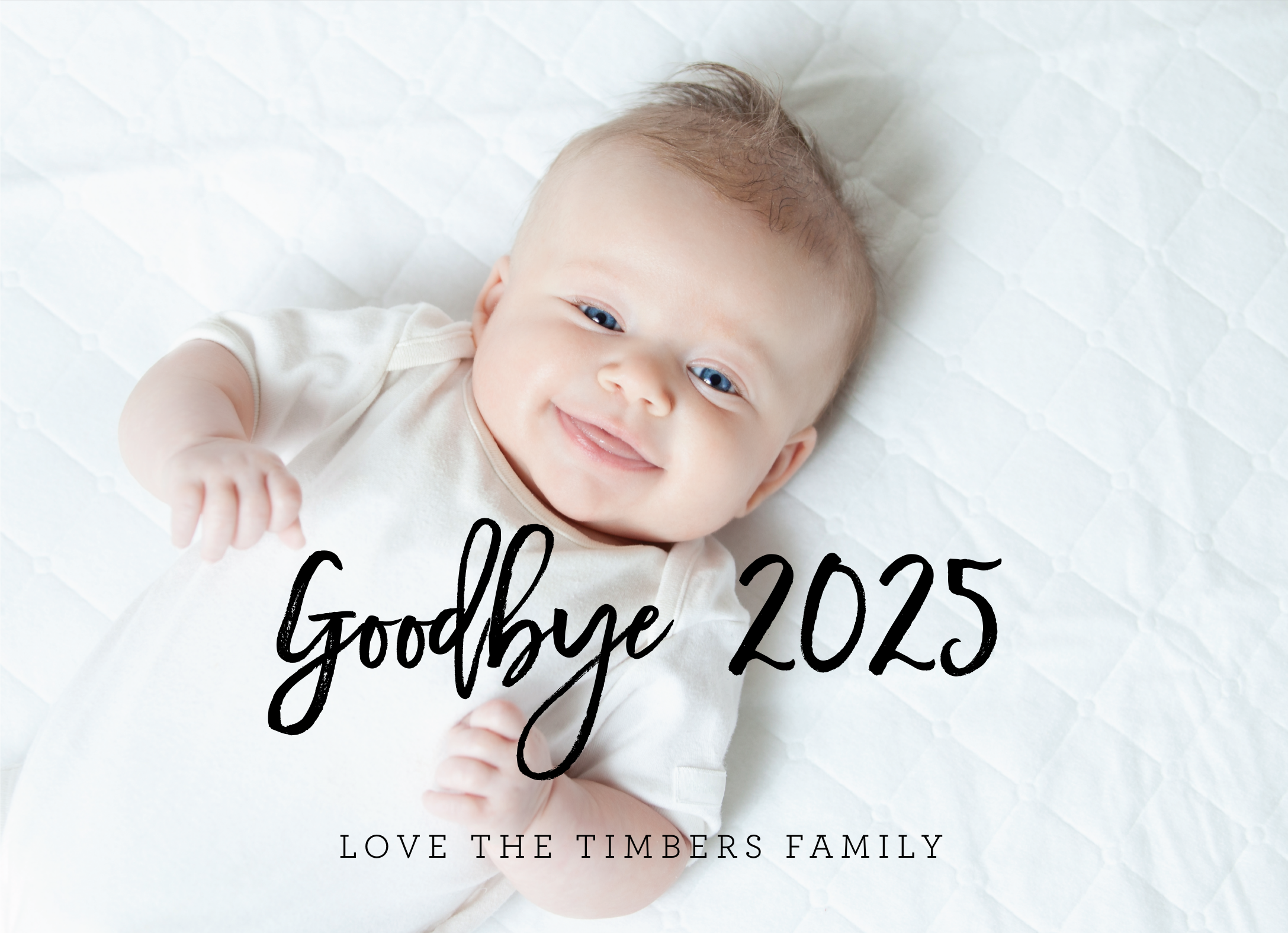 Goodbye Year Script New Years Photo Card | Postable | Postable
