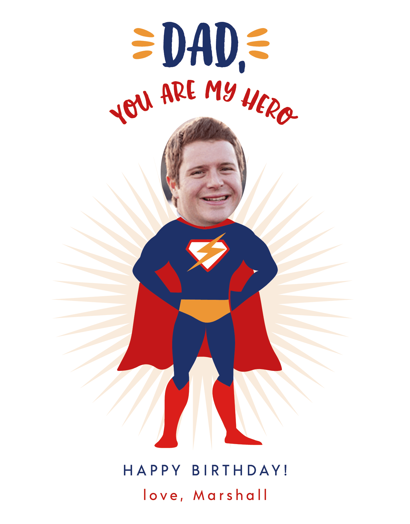 Superhero Dad Birthday by Postable | Postable