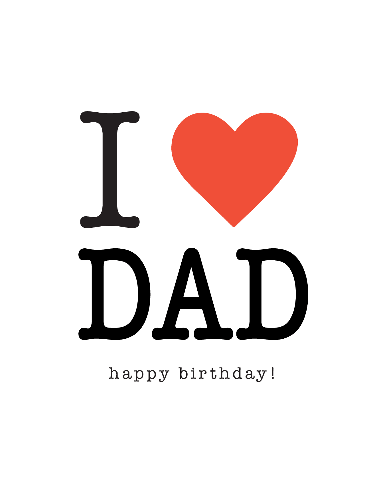 I Heart Dad Birthday by Postable | Postable