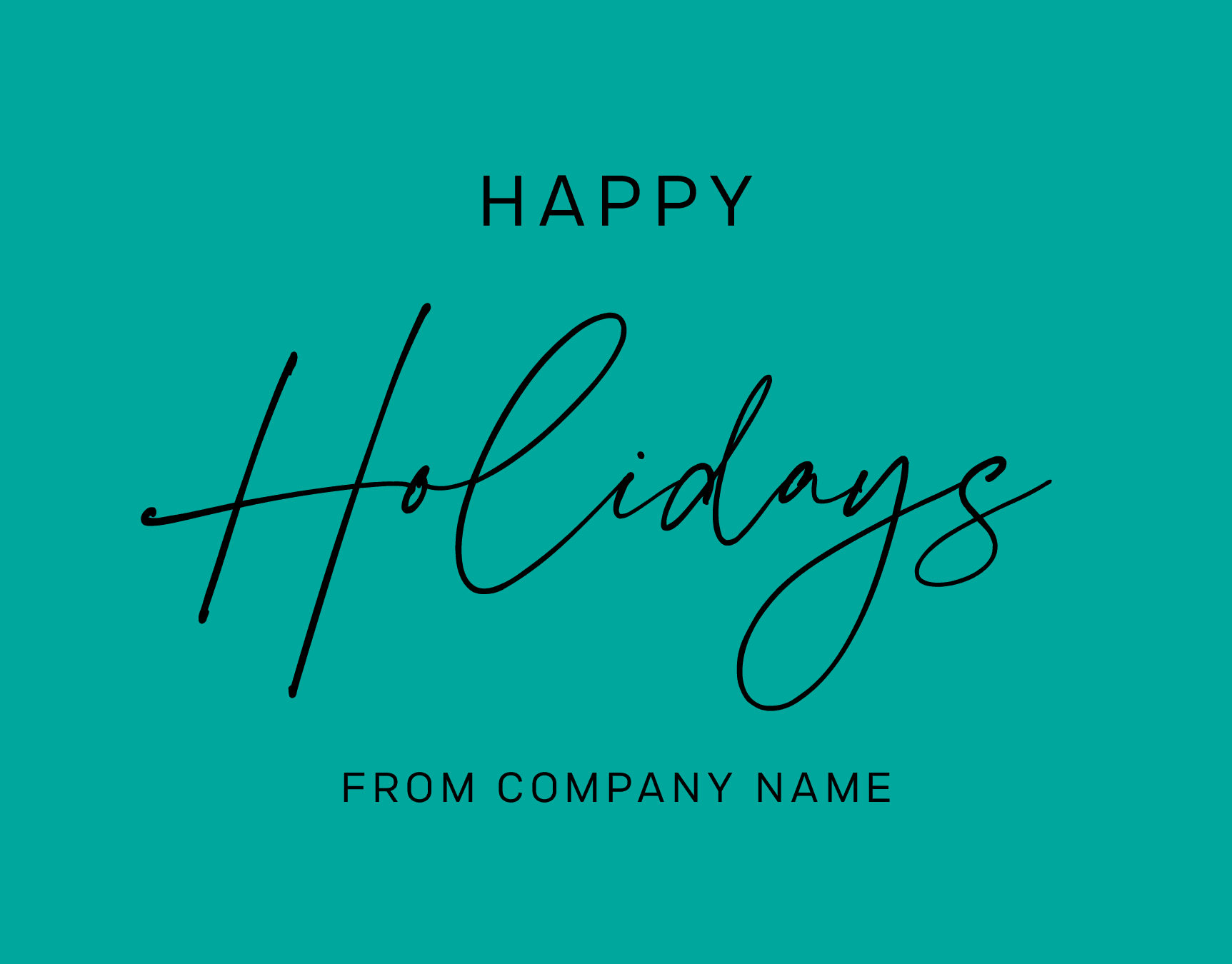 Festive Script Business Holiday Card | Postable | Postable