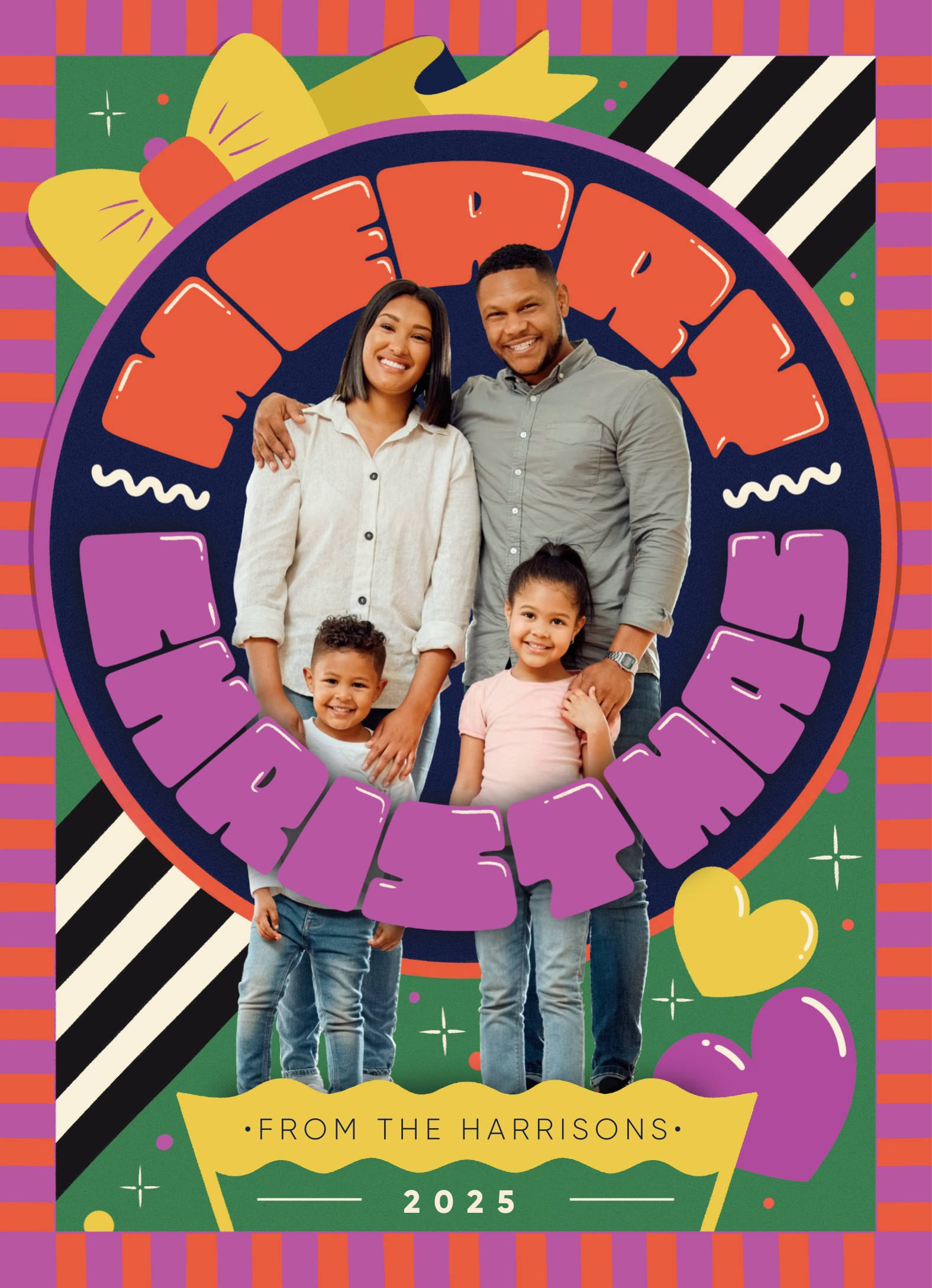 Amazing Merry Christmas Cutout Holiday Photo Card | Postable | Postable