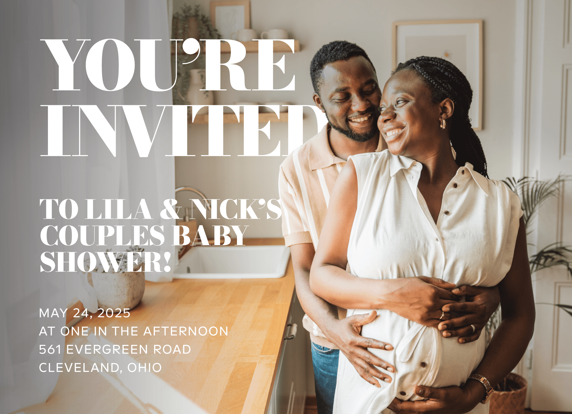 Bold Serif Baby Shower by Postable | Postable