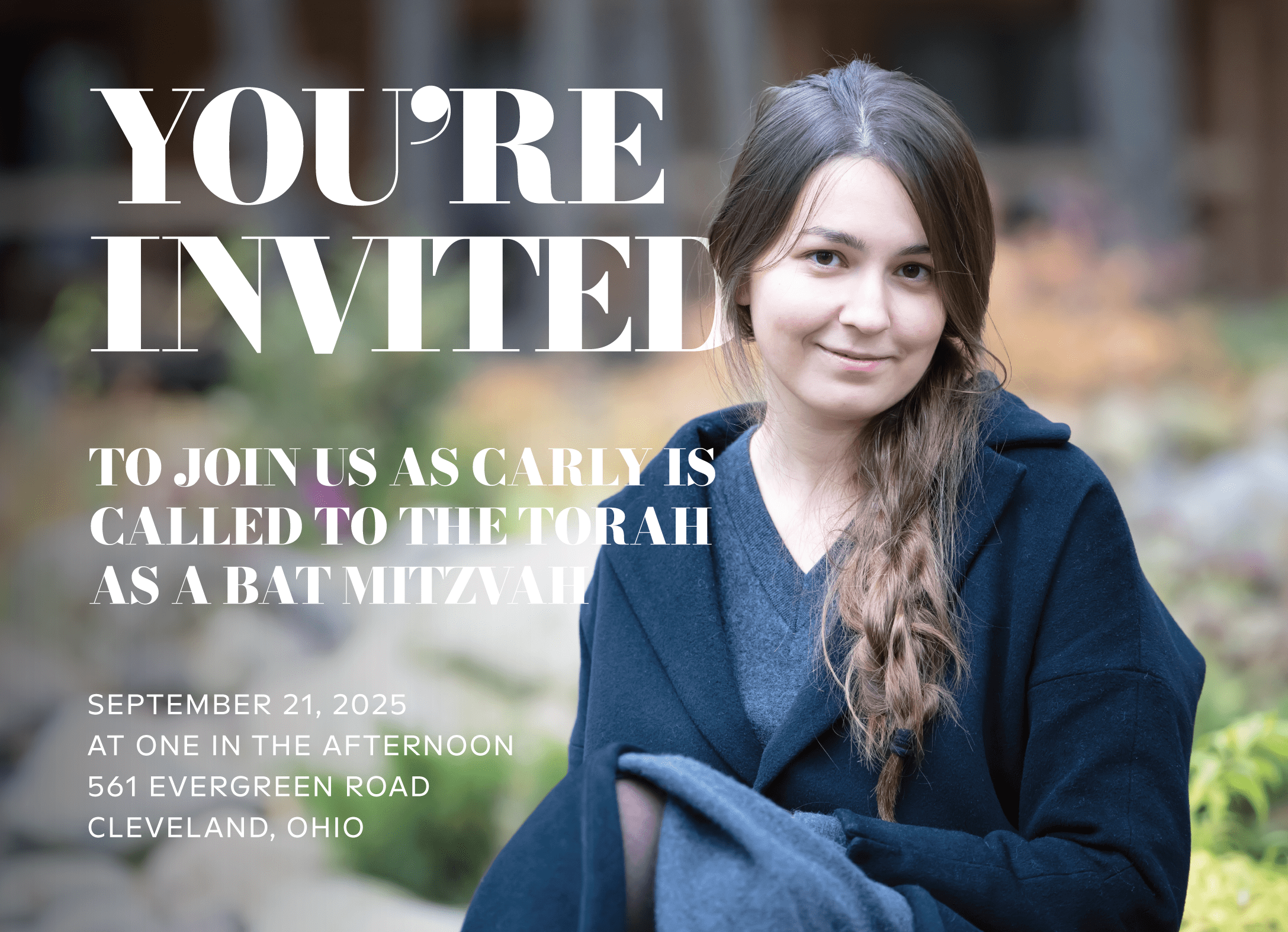 Bold Serif Mitzvah Party by Postable | Postable