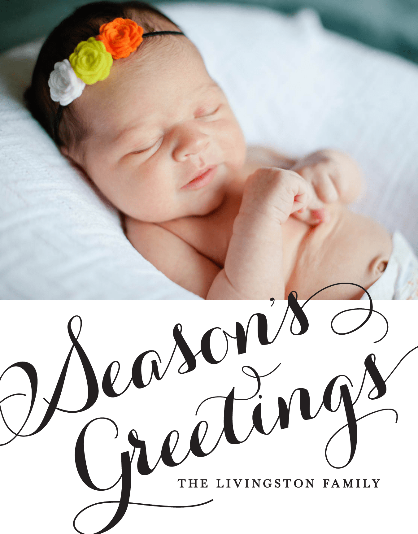 Season's Greetings Script Custom Holiday Photo Card | Postable | Postable