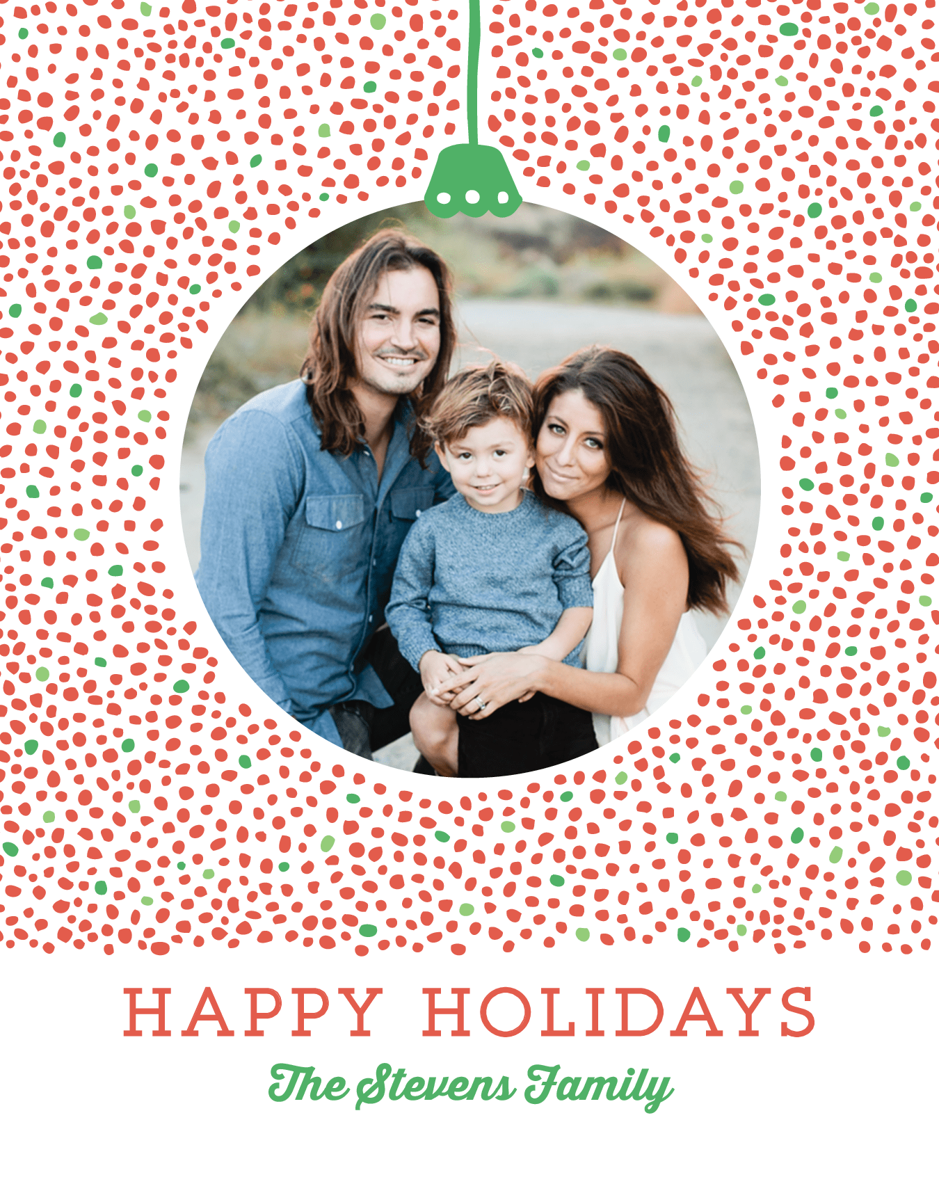 Ornament Happy Holidays Christmas Photo Card | Postable | Postable