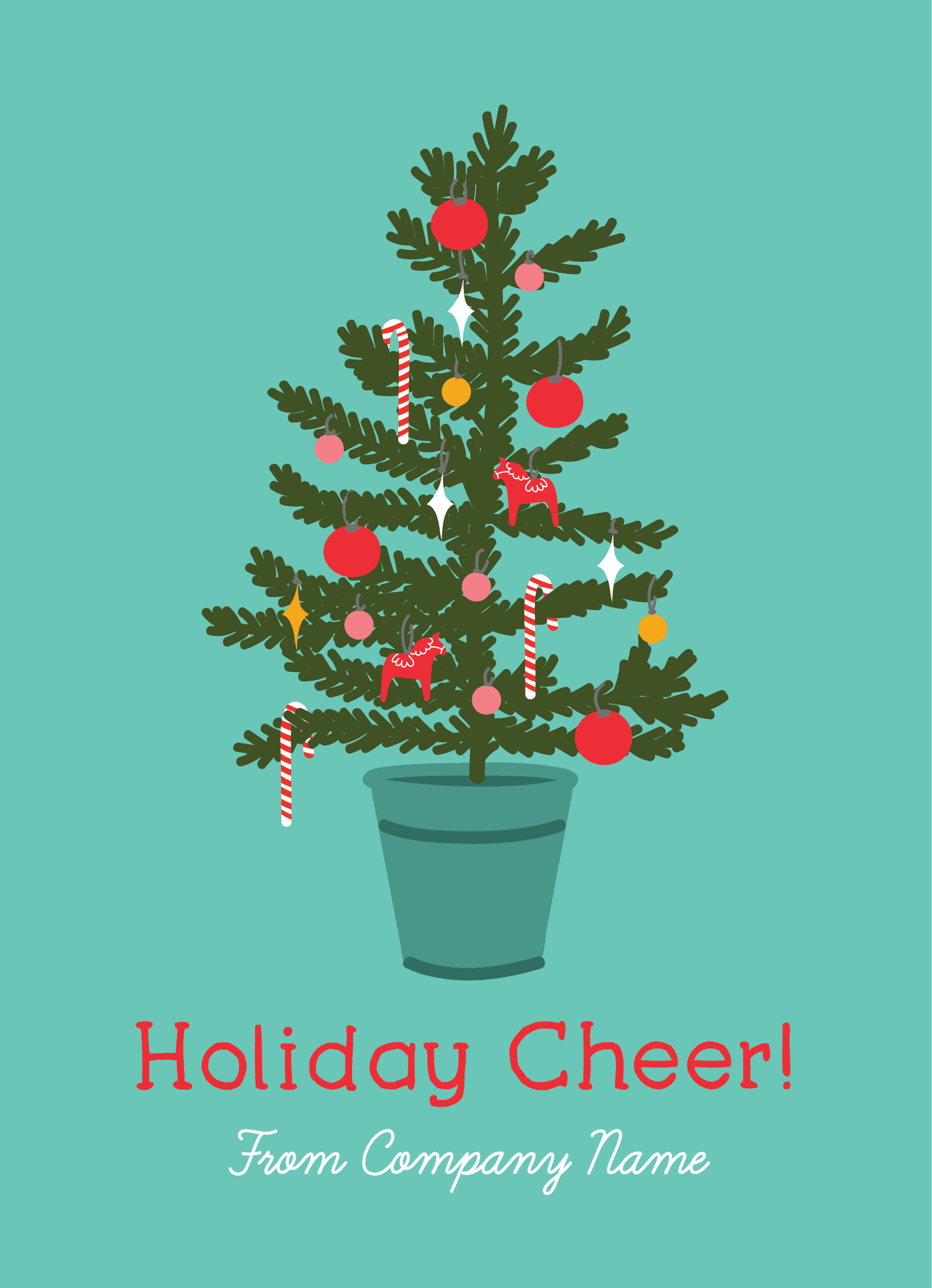 Cheer Tree Business Holiday Card | Postable | Postable