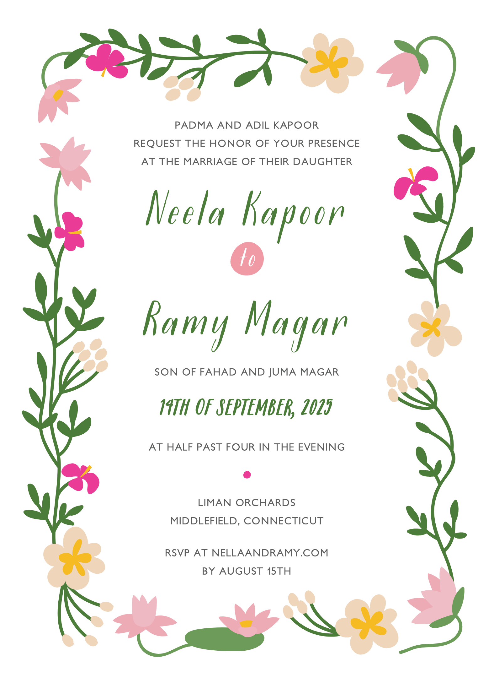 Floral Wreath Invitation by Postable | Postable