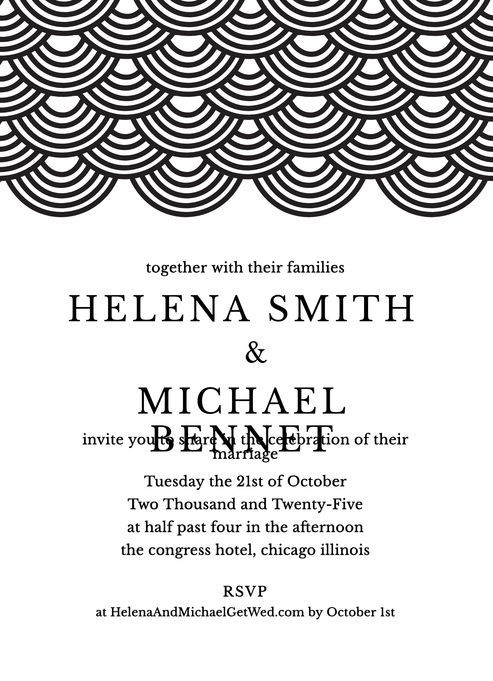 Wave Pattern Invite by Postable | Postable