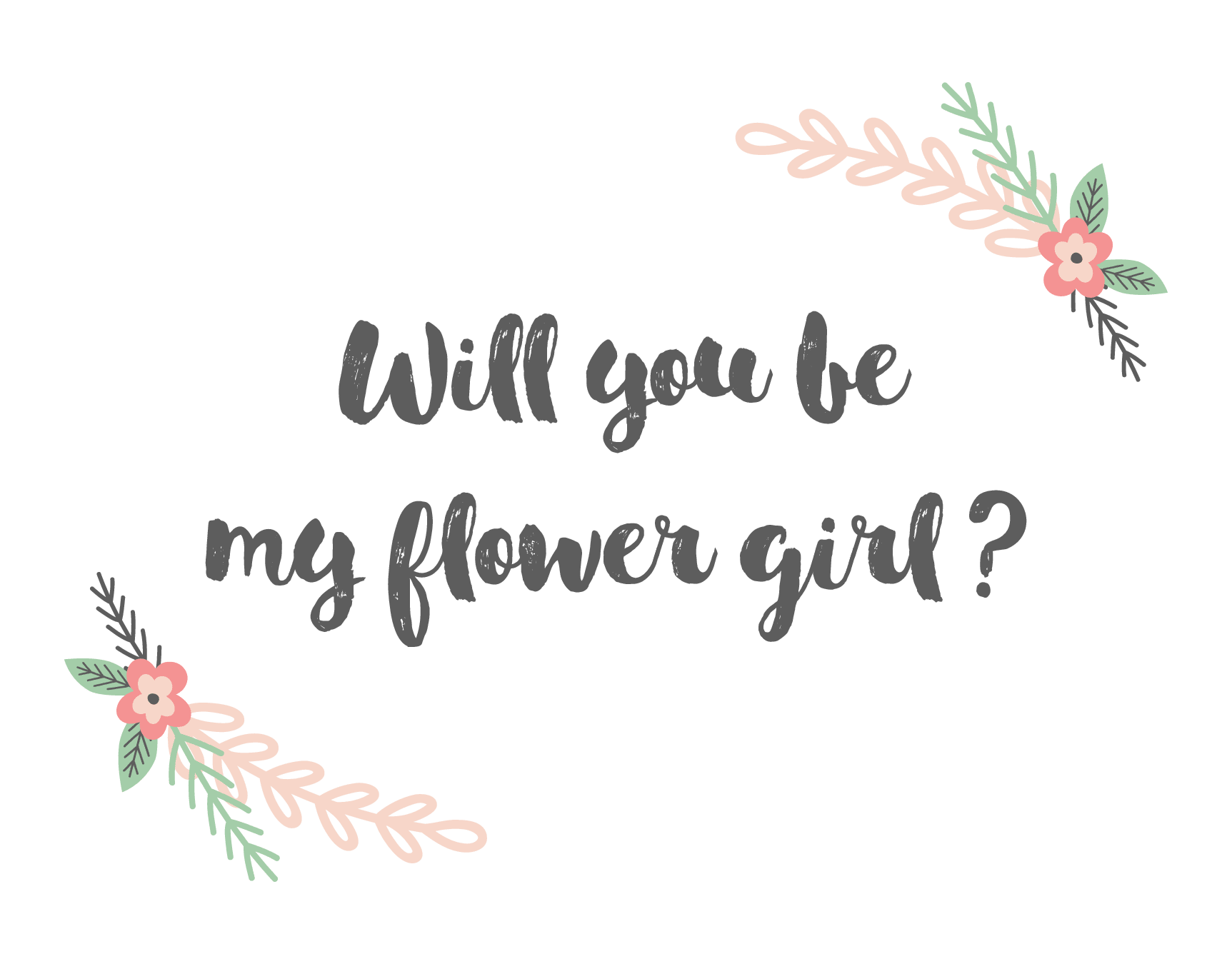 Blush Flower Girl by Postable | Postable