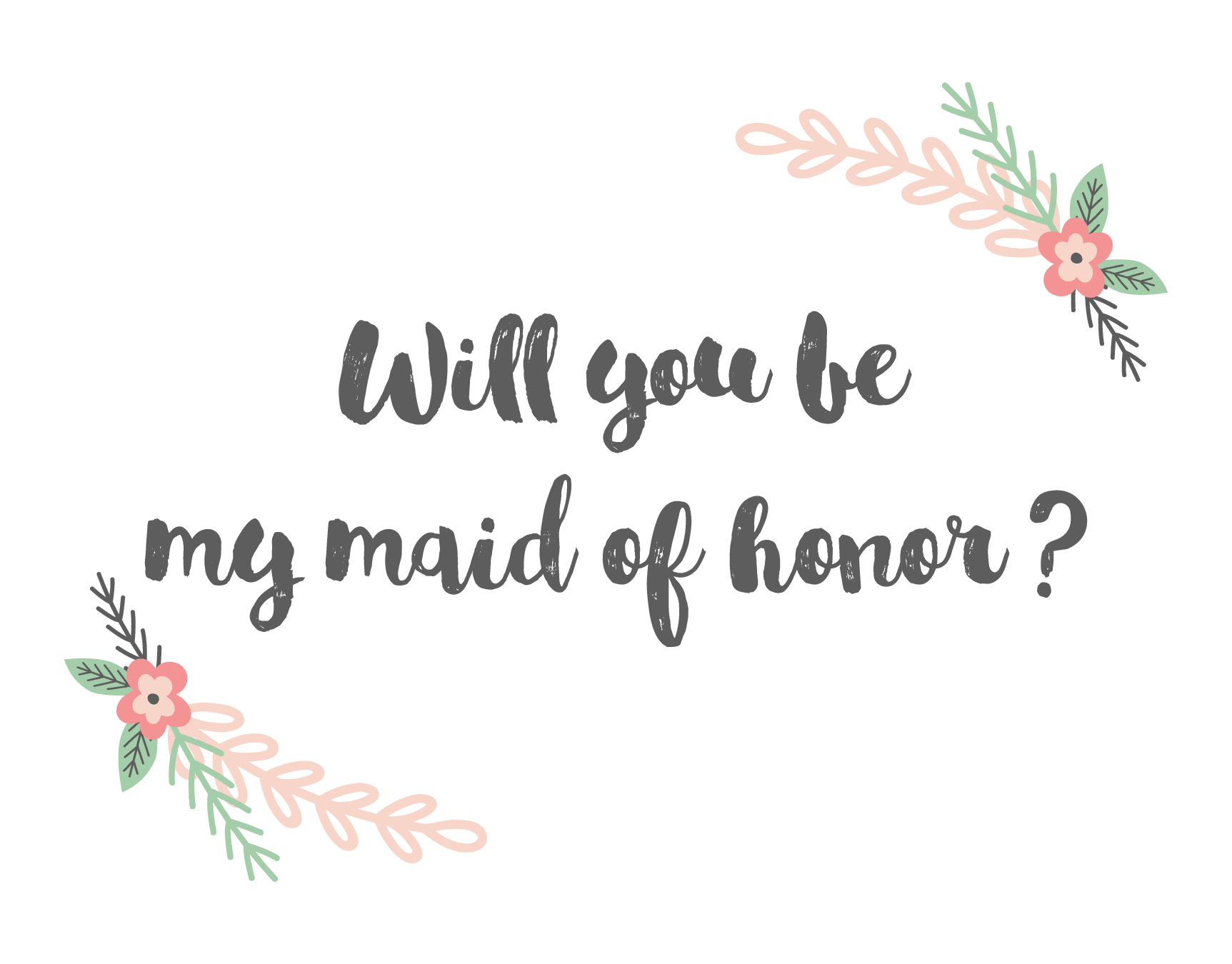Blush Flower Maid Of Honor by Postable | Postable