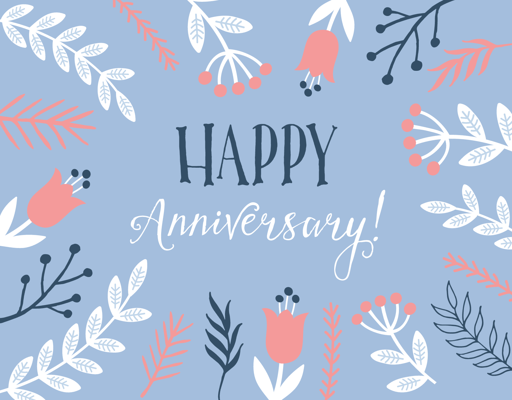 Floral Ornament Anniversary by Postable | Postable