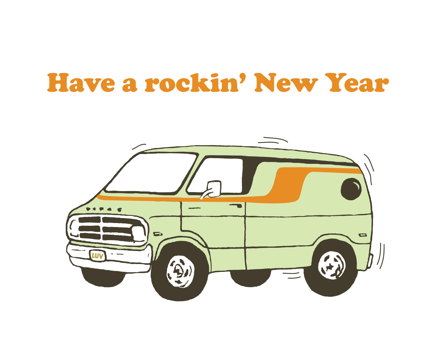 Have A Rockin' New Year Folded Card | Postable | Postable
