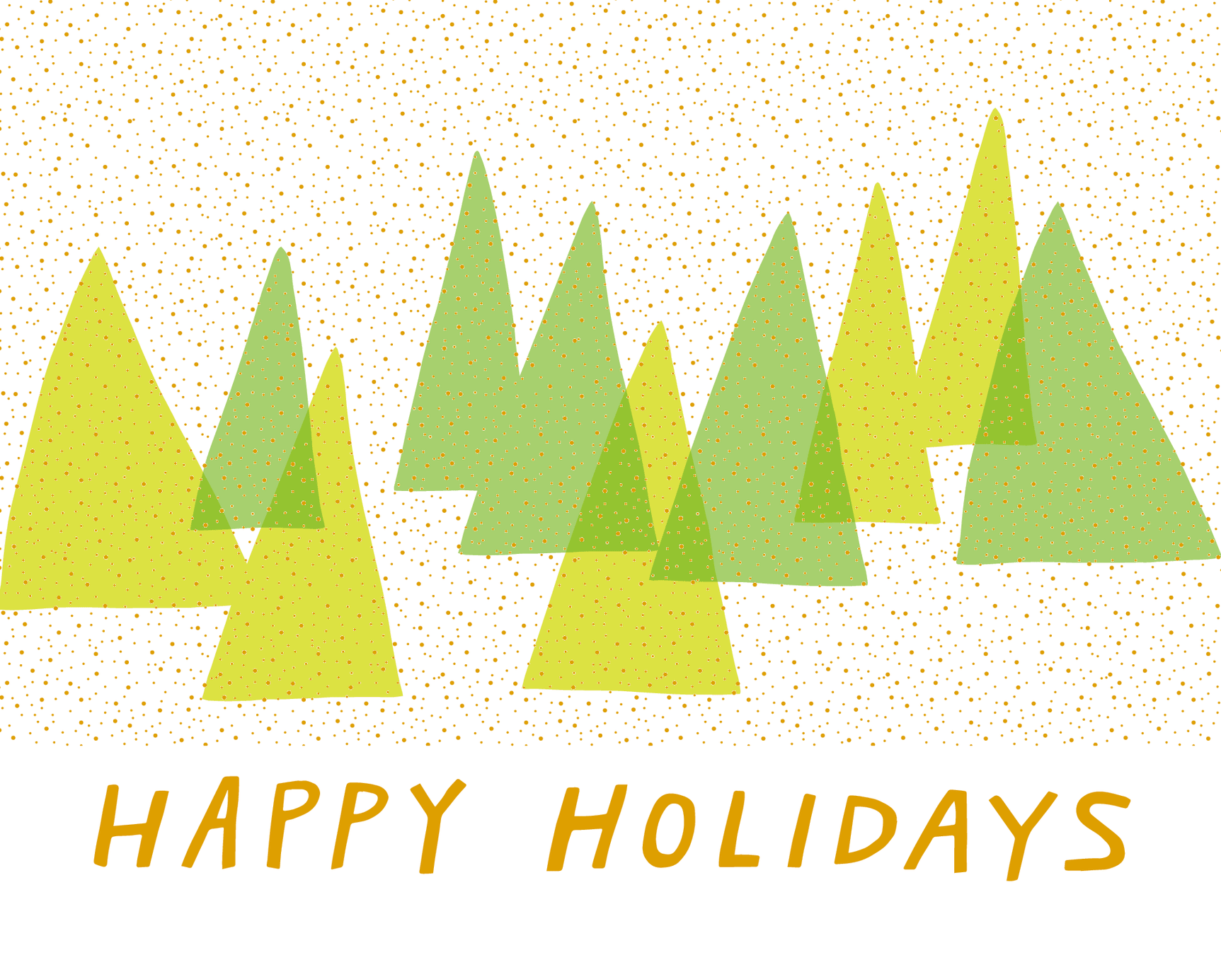 Happy Holidays Trees Holiday Card | Postable | Postable