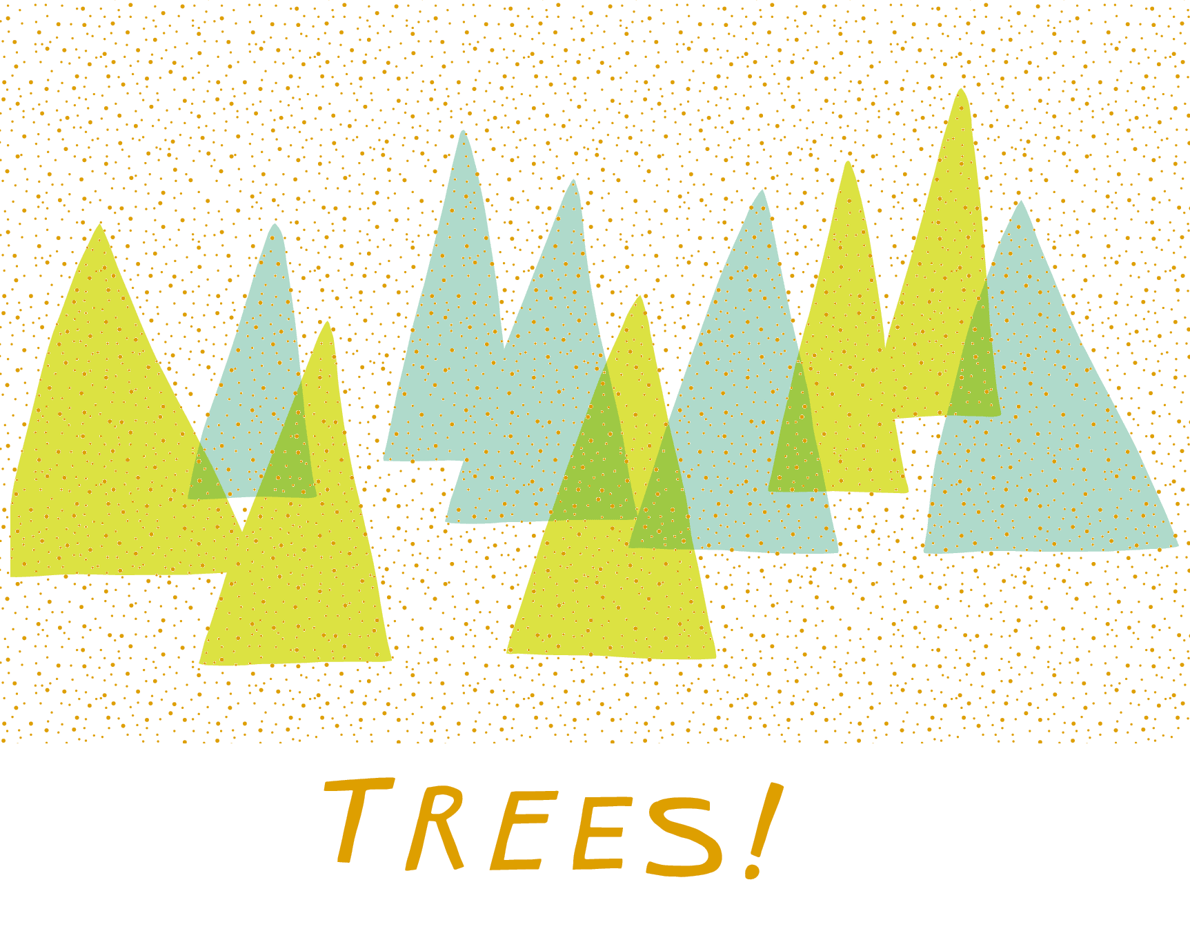 Trees! Folded Holiday Card | Postable | Postable