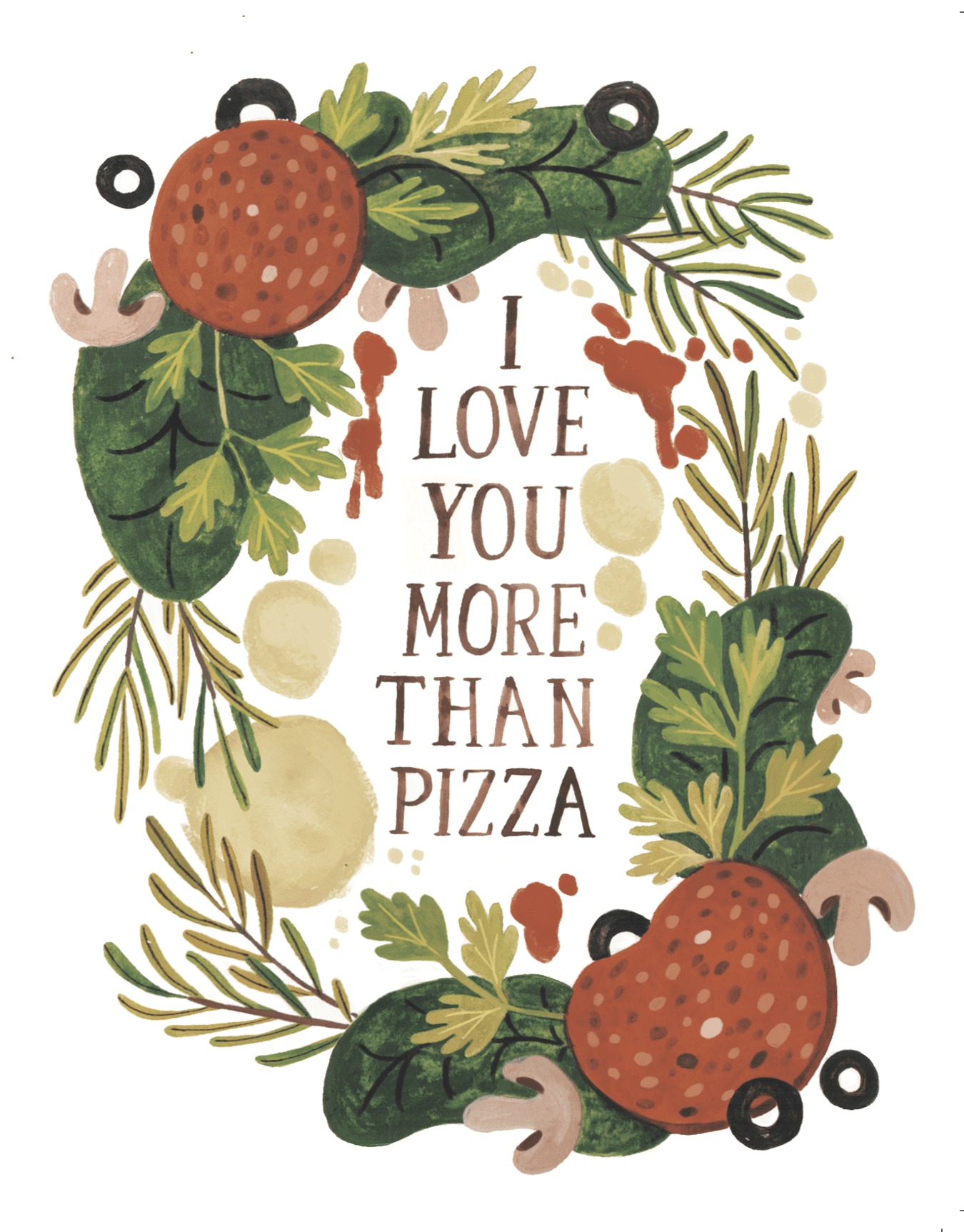 More Than Pizza by Quill and Fox | Postable