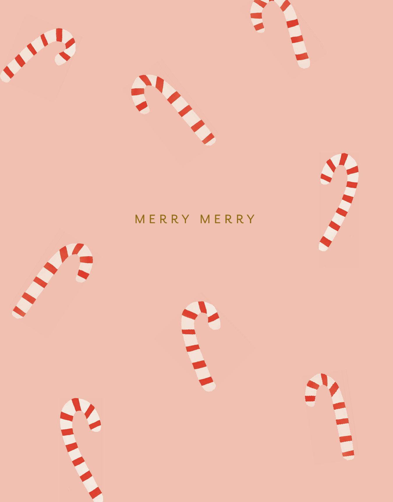 Merry Merry Candy Canes Christmas Card | Postable | Postable