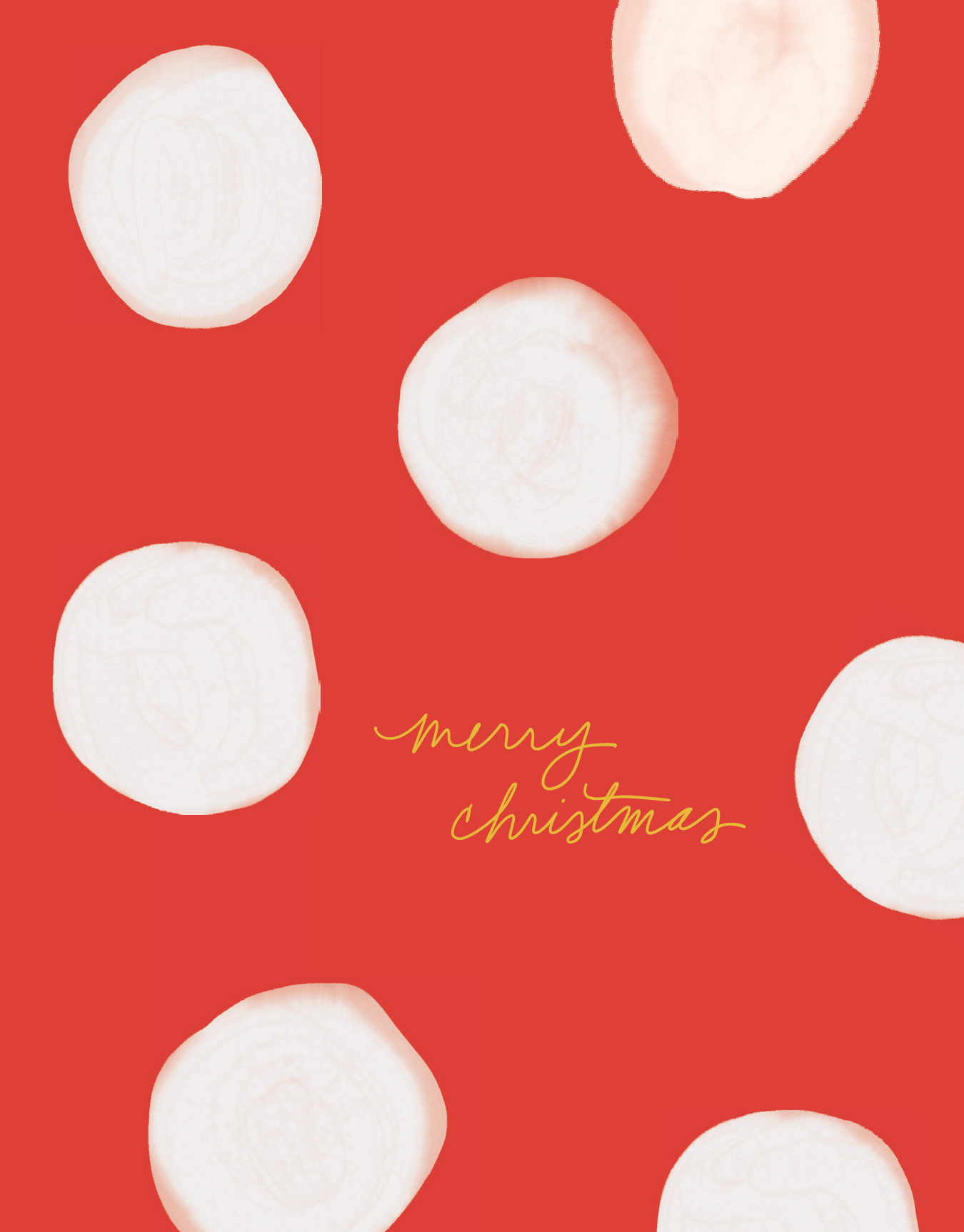 Christmas Polka Dots Folded Christmas Card | Postable | Postable