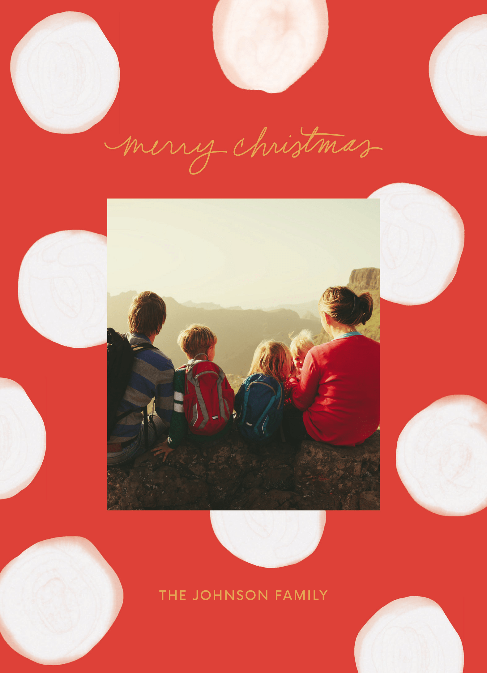 Merry Christmas Polka Dots Christmas Photo Card | Postable | Postable