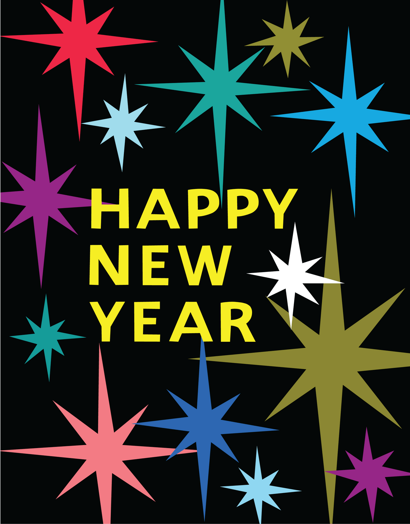 New Year Stars by R. Nichols | Postable