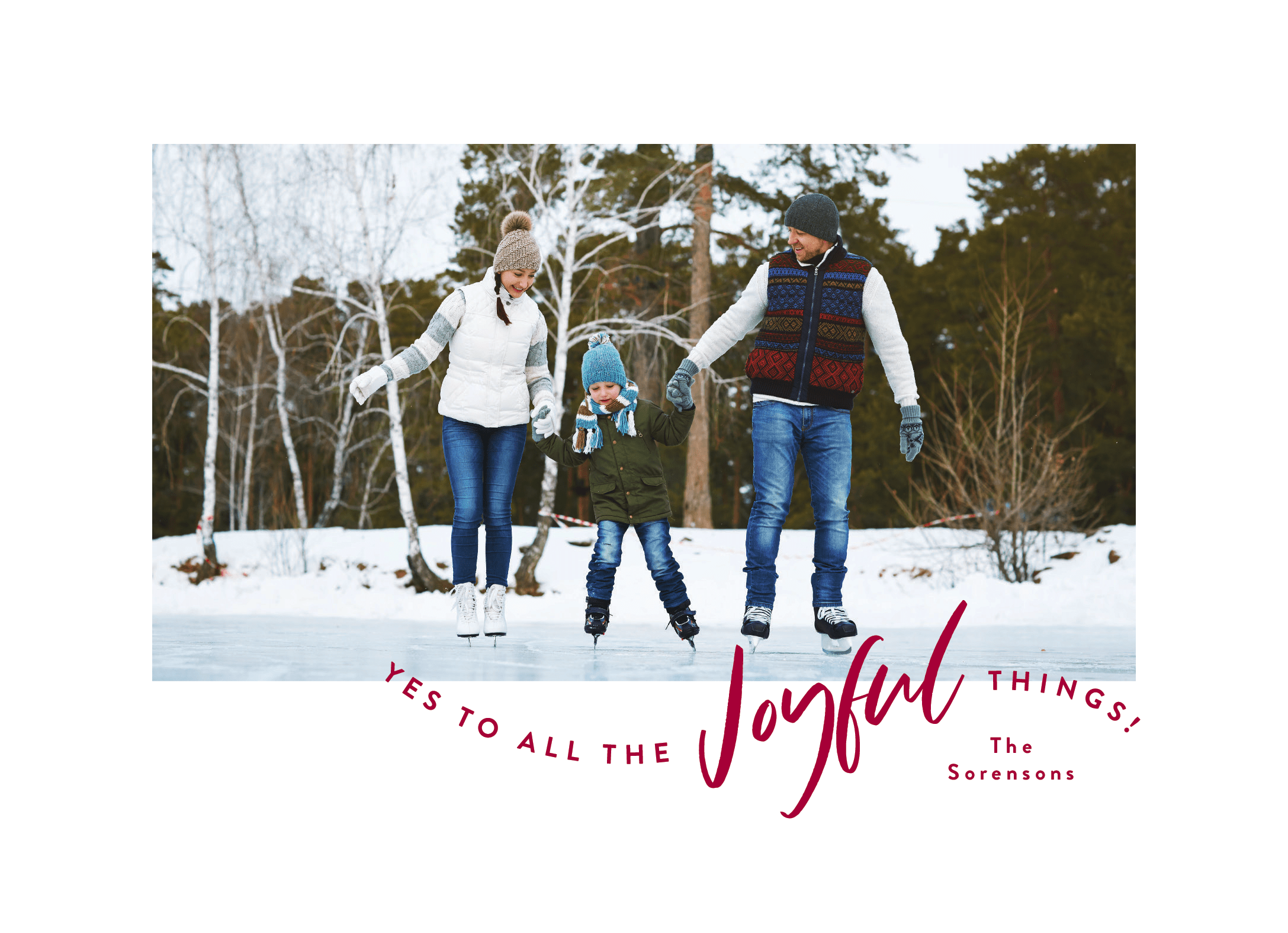 Yes To All Joyful Things Holiday Photo Card | Postable | Postable