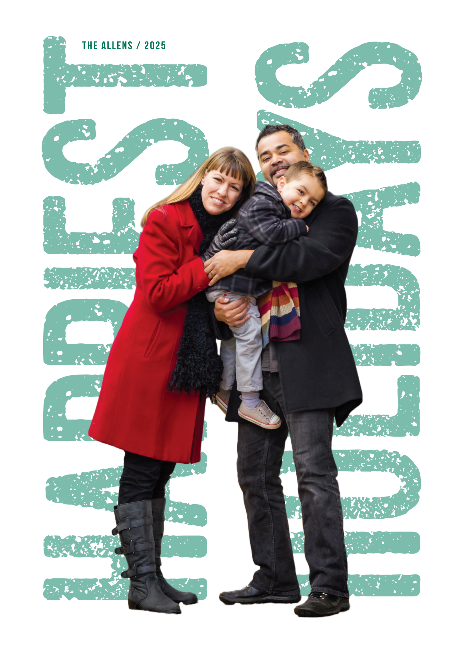 Sideways Holidays Cutout Holiday Photo Card | Postable | Postable