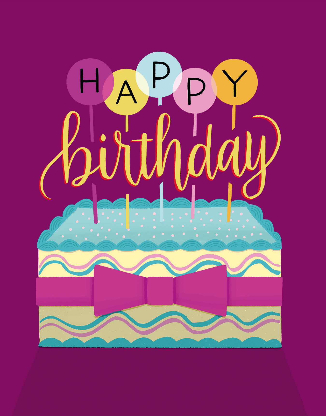 Posh Birthday Cake by Robin Soltis | Postable