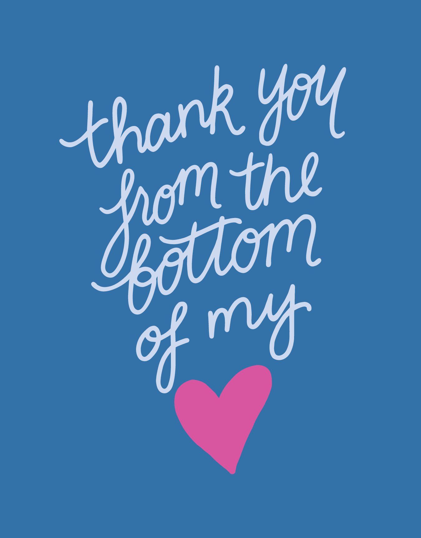 From The Bottom Of My Heart by Sea + Lake Paper Co. | Postable