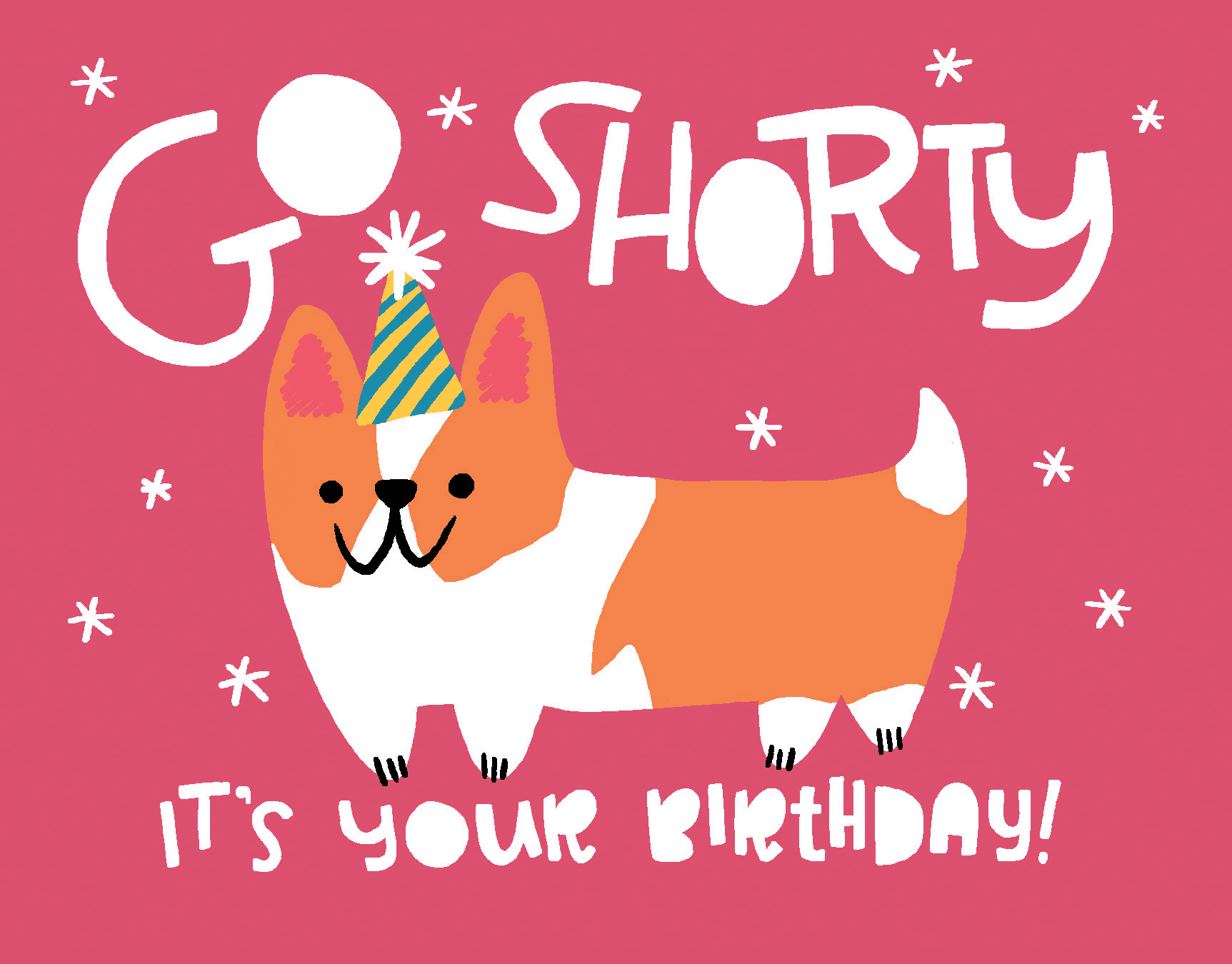 Go Shorty Corgi Birthday Card | Birthday Cards | Postable