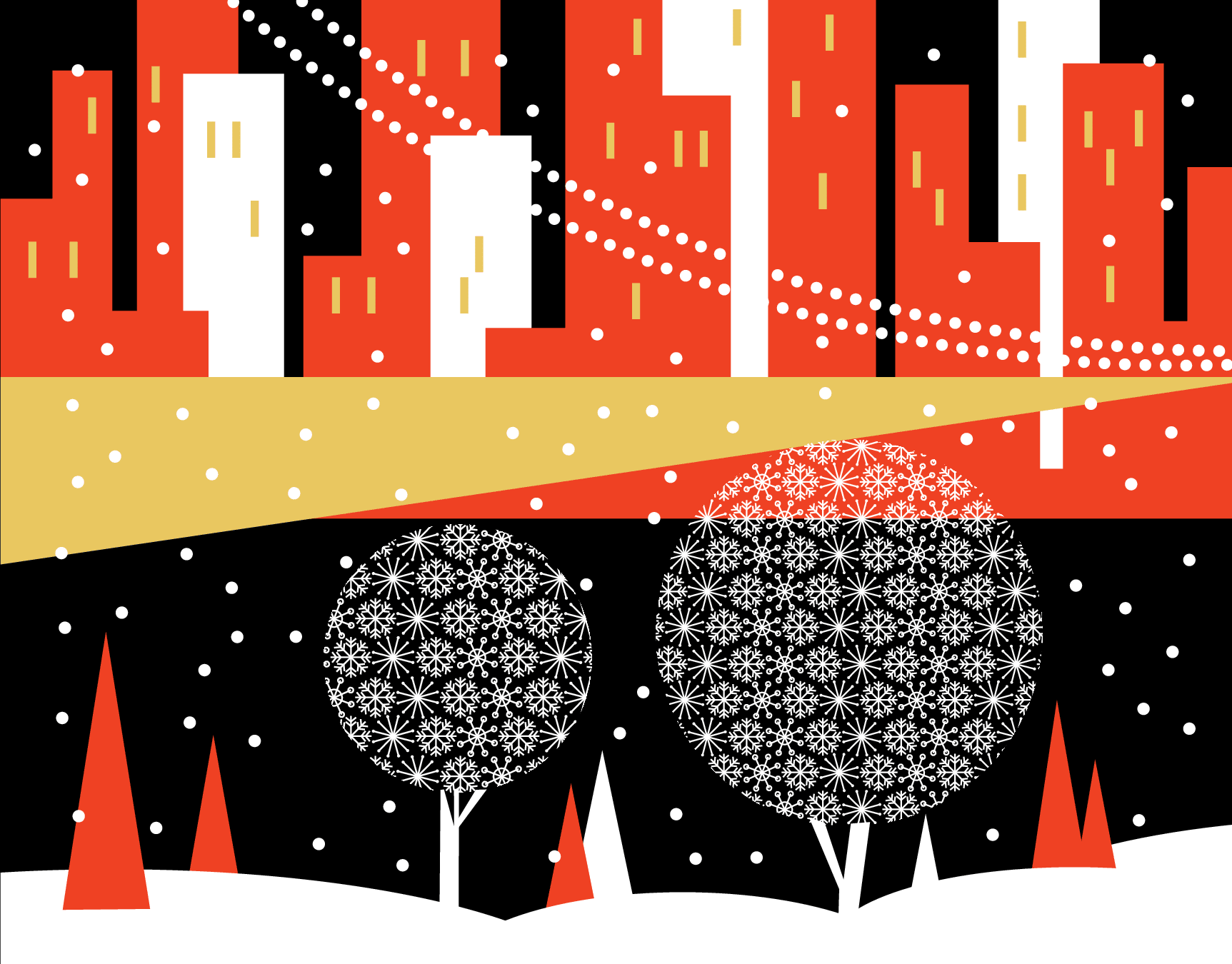Snowed Under Folded Christmas Card | Postable | Postable