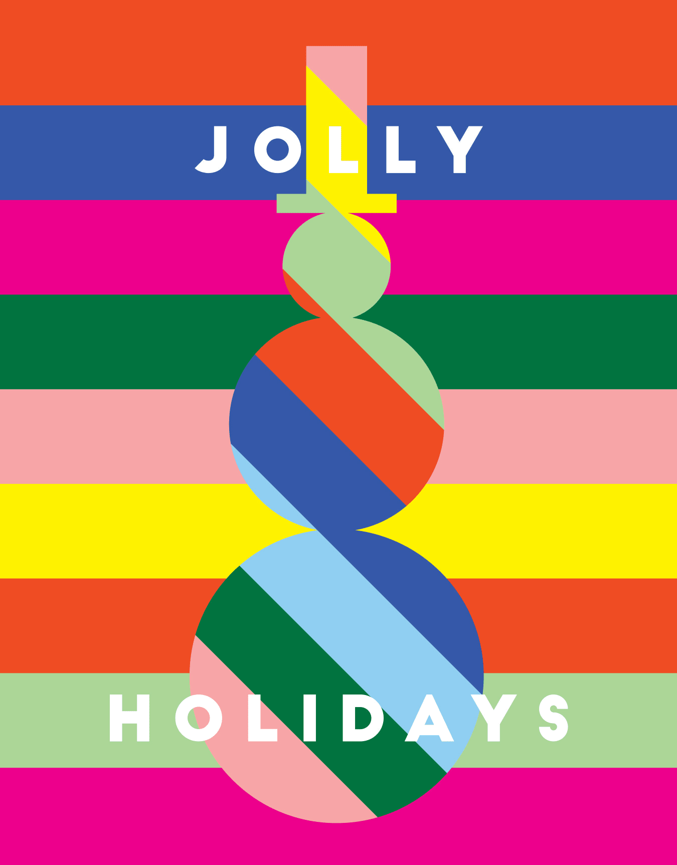 Jolly Holidays Snowman Folded Holiday Card | Postable | Postable