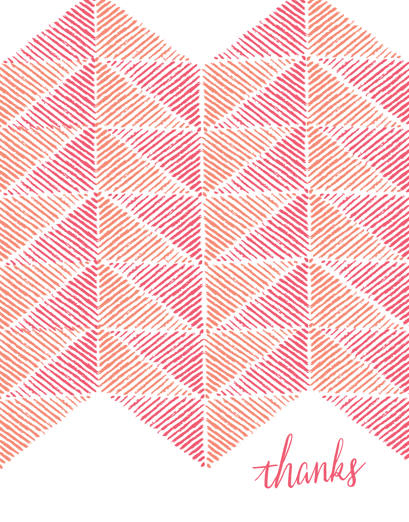 Zig Zag Thank You by Smudge Ink | Postable