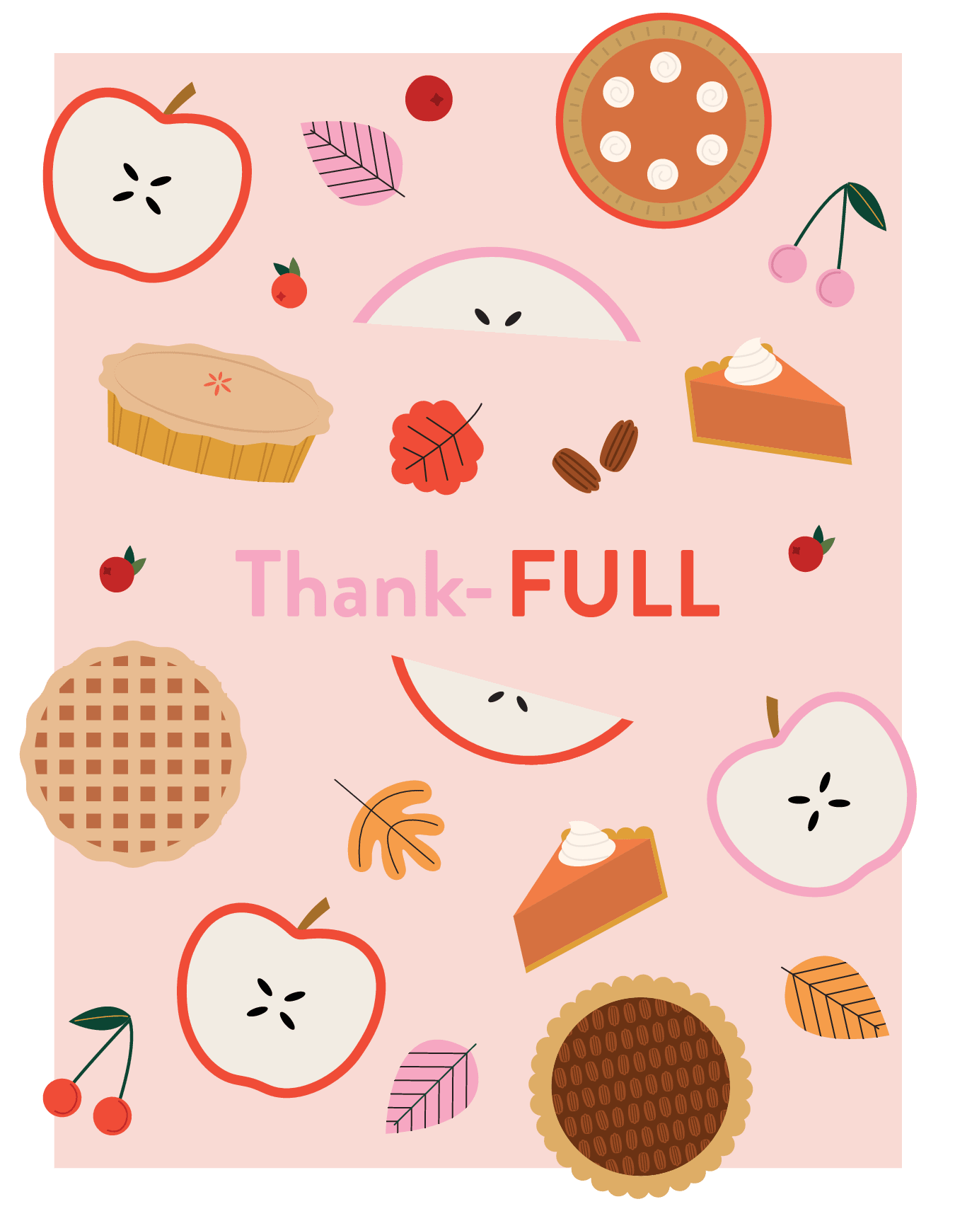 Thank-FULL Thanksgiving Folded Card | Postable | Postable