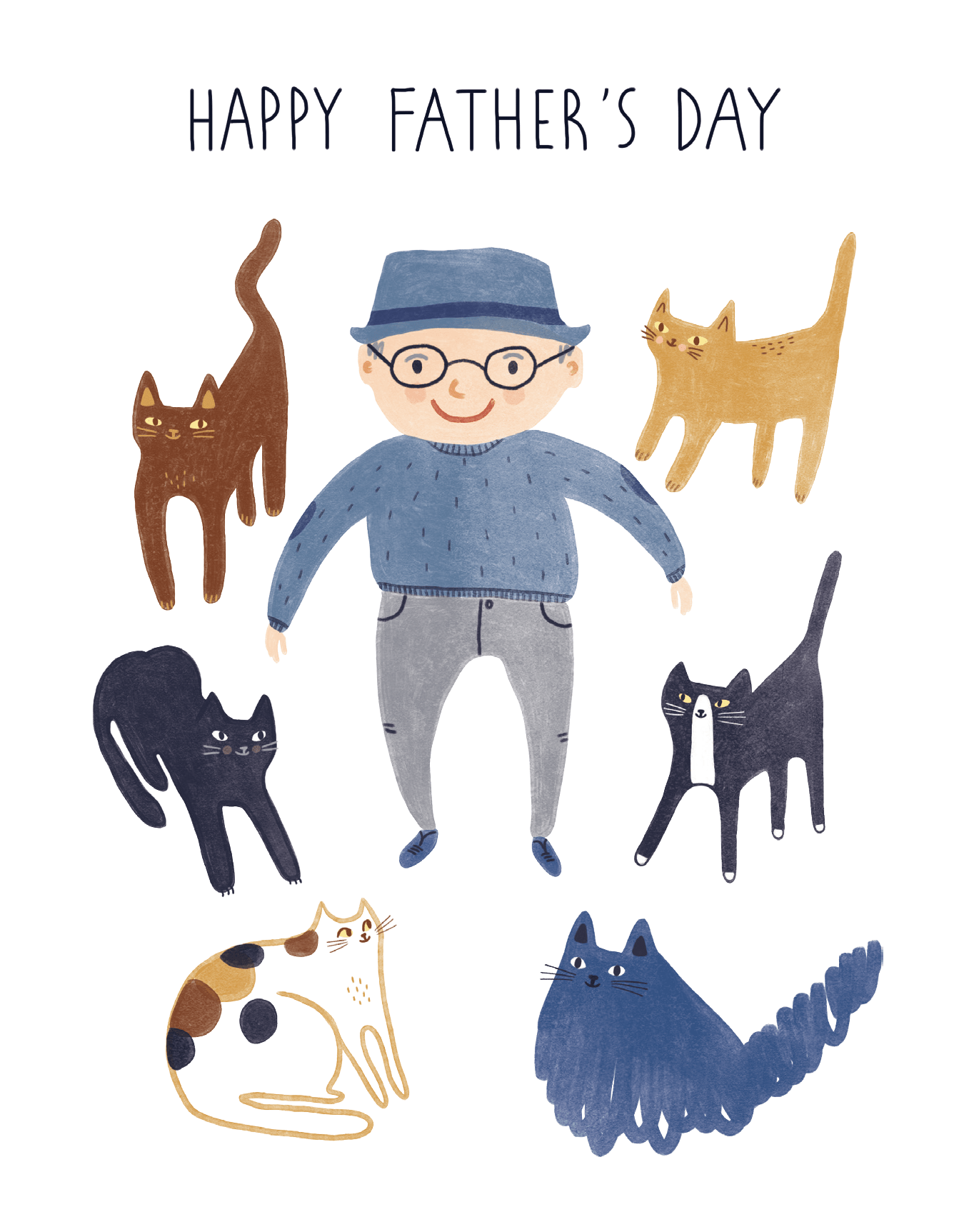 Cat Dad by Susie Esse | Postable