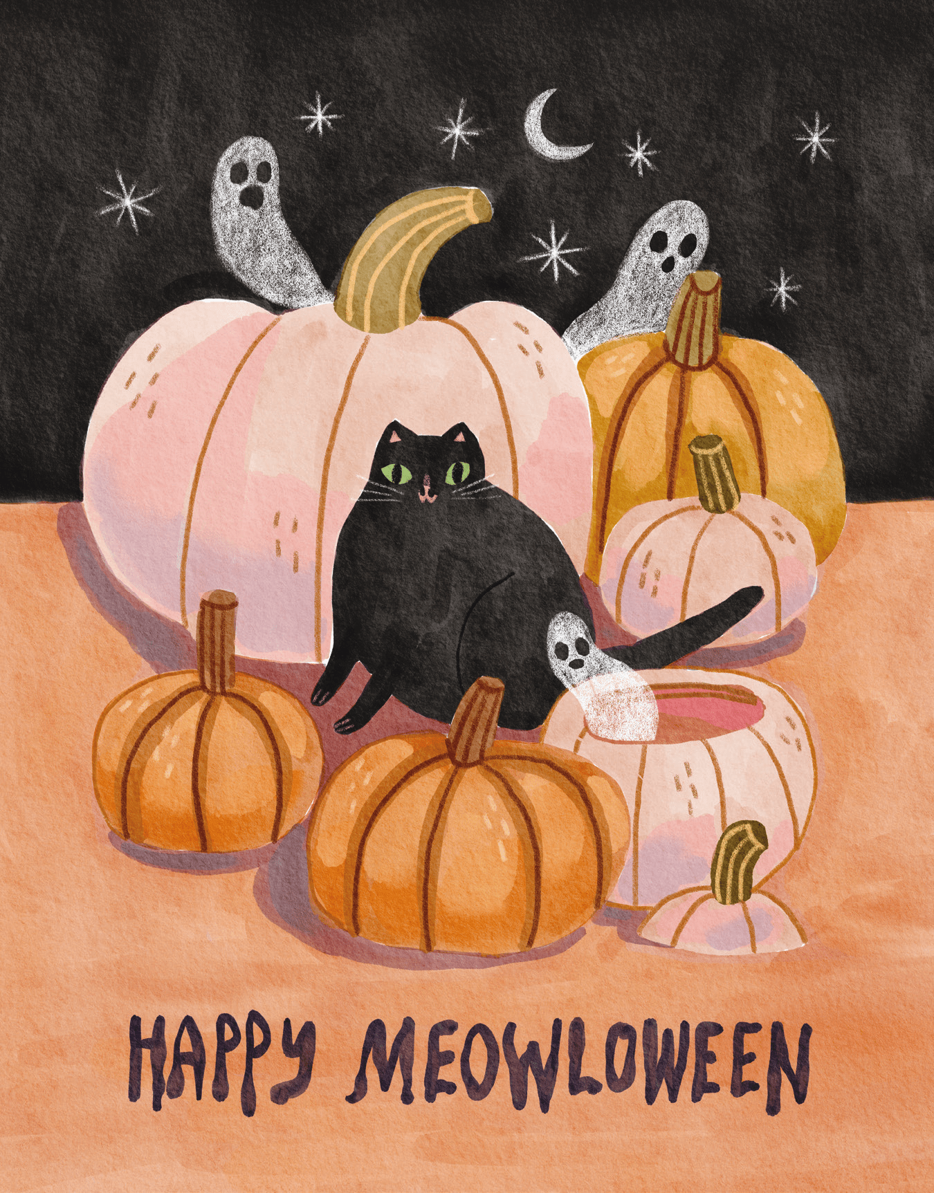 Happy Meowloween by Susie Esse | Postable