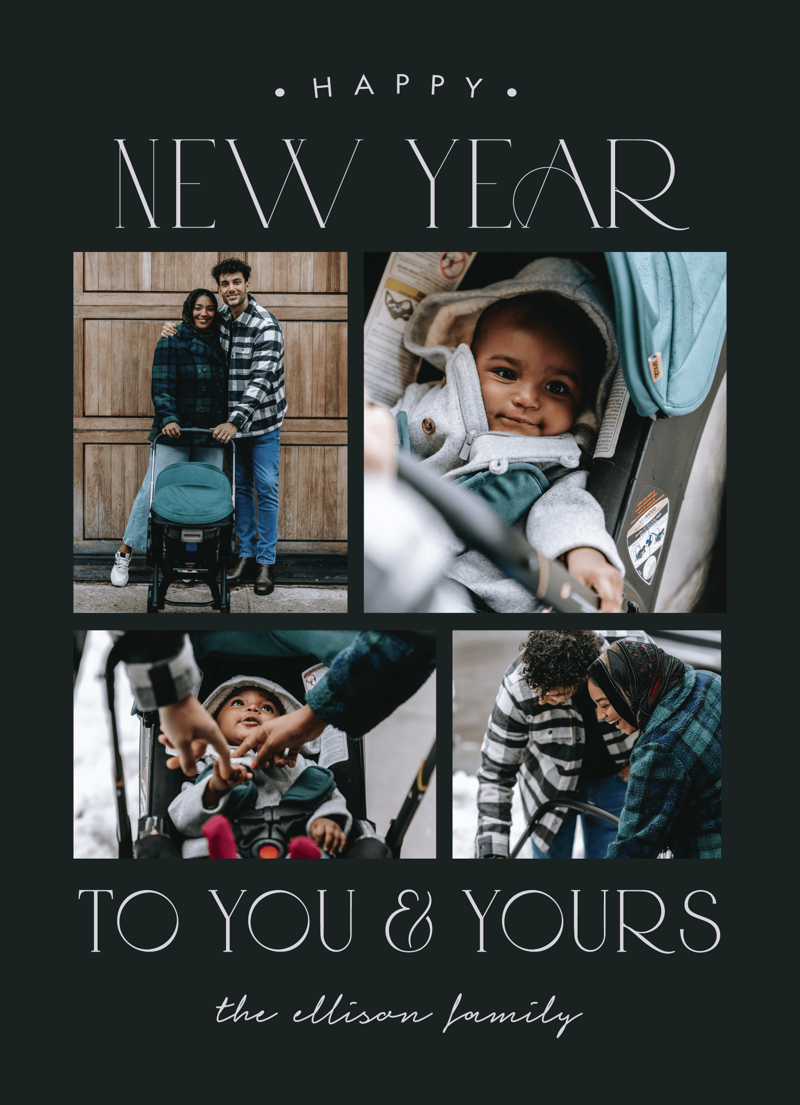 Modern Collage New Years Photo Card | Postable | Postable
