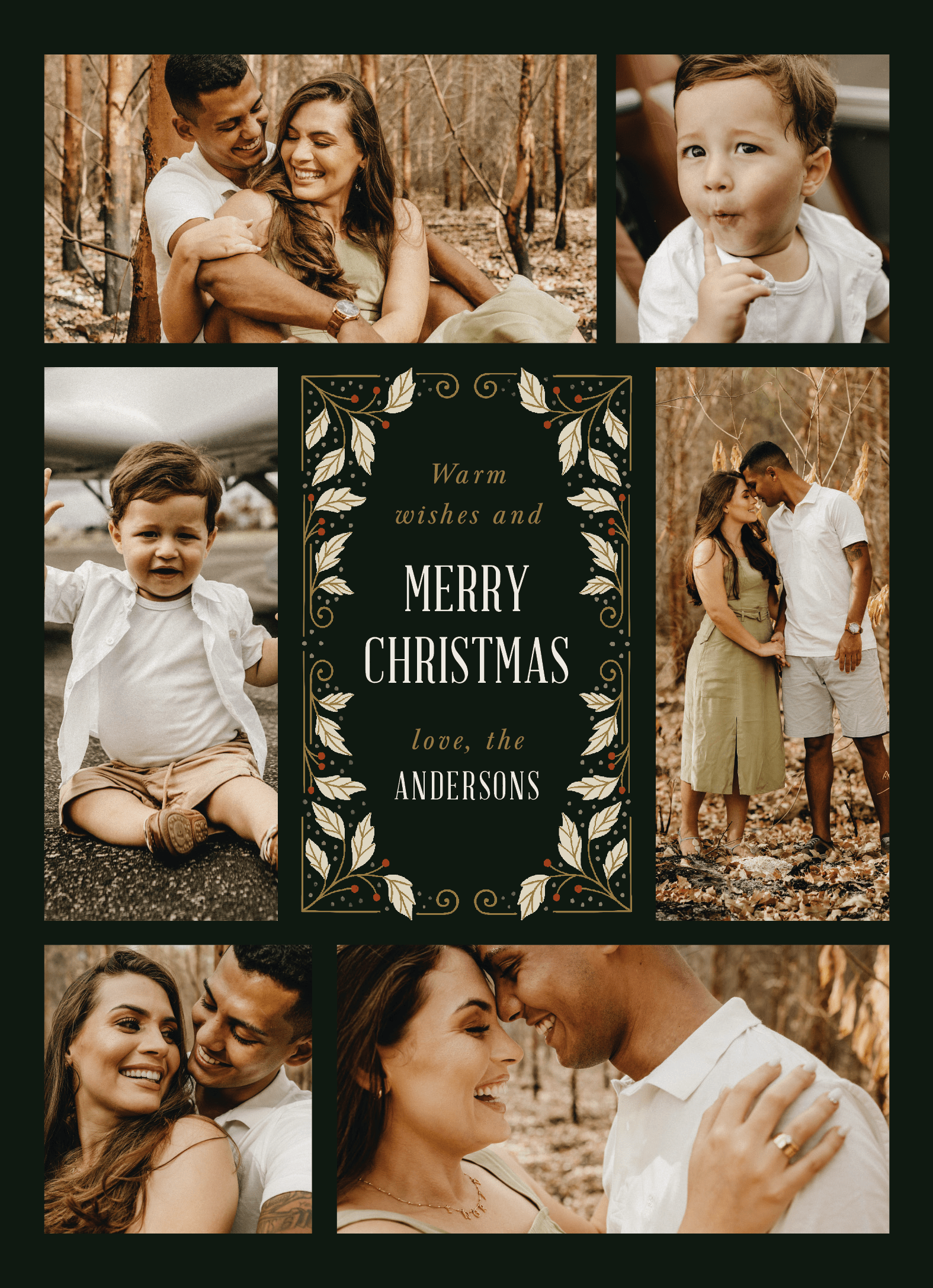 Vintage Book Christmas Photo Card | Postable | Postable