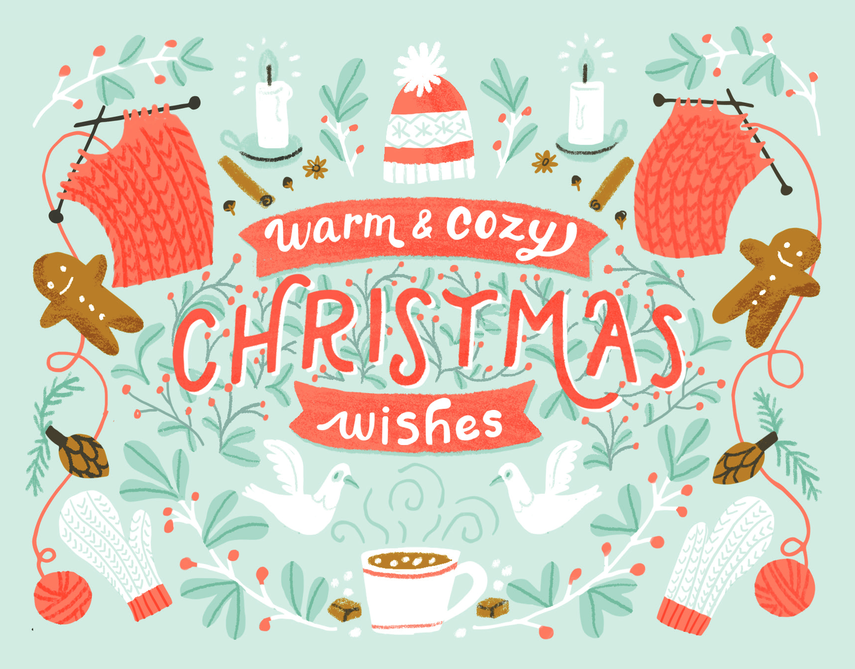 Warm And Cozy Wishes Christmas Card | Postable | Postable