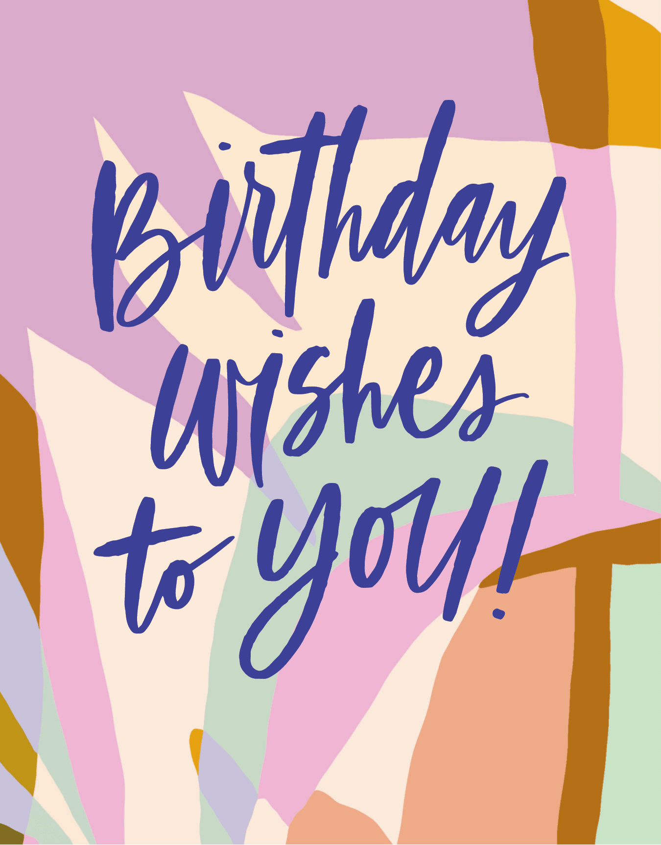 Birthday Wishes Abstract by Vine & Thistle | Postable
