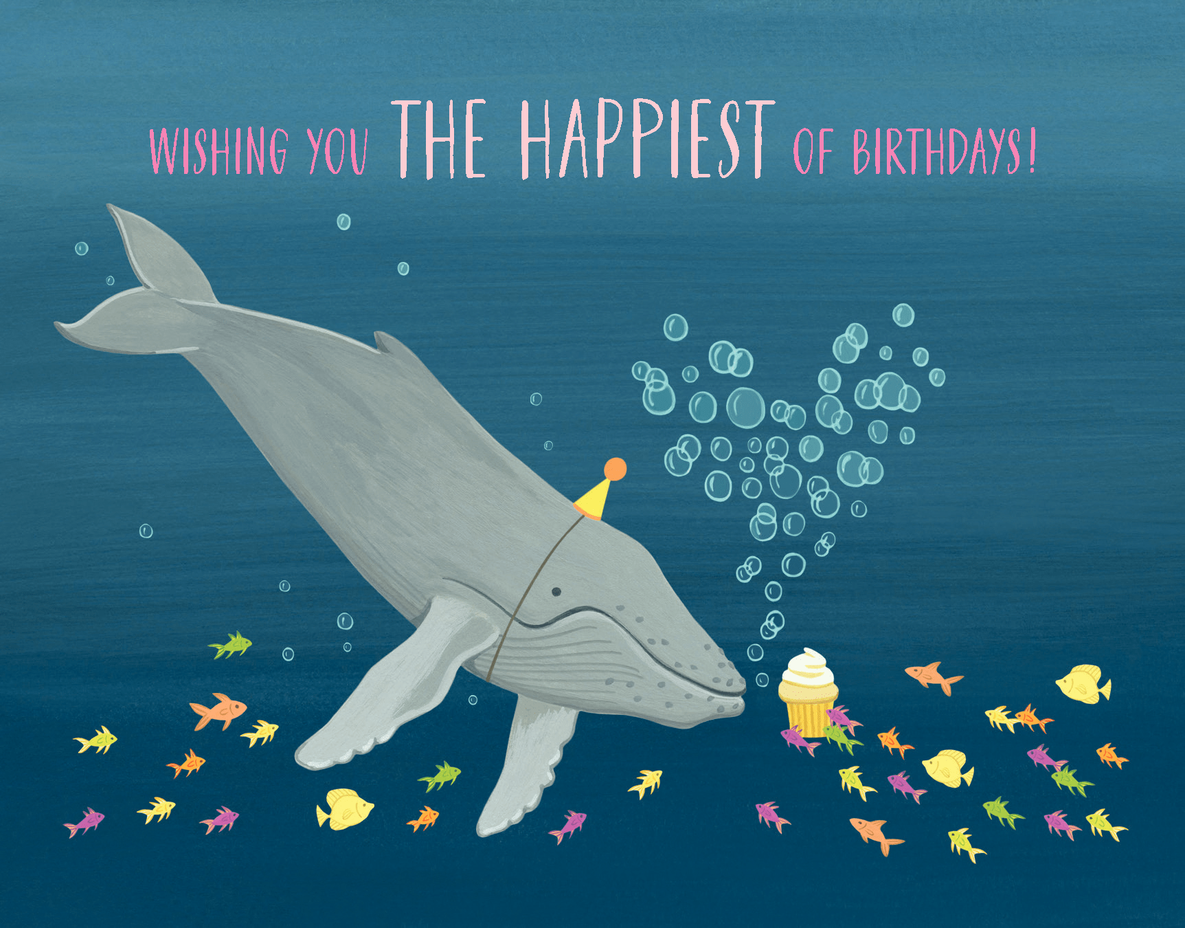 Whale Birthday by Yeppie Paper | Postable