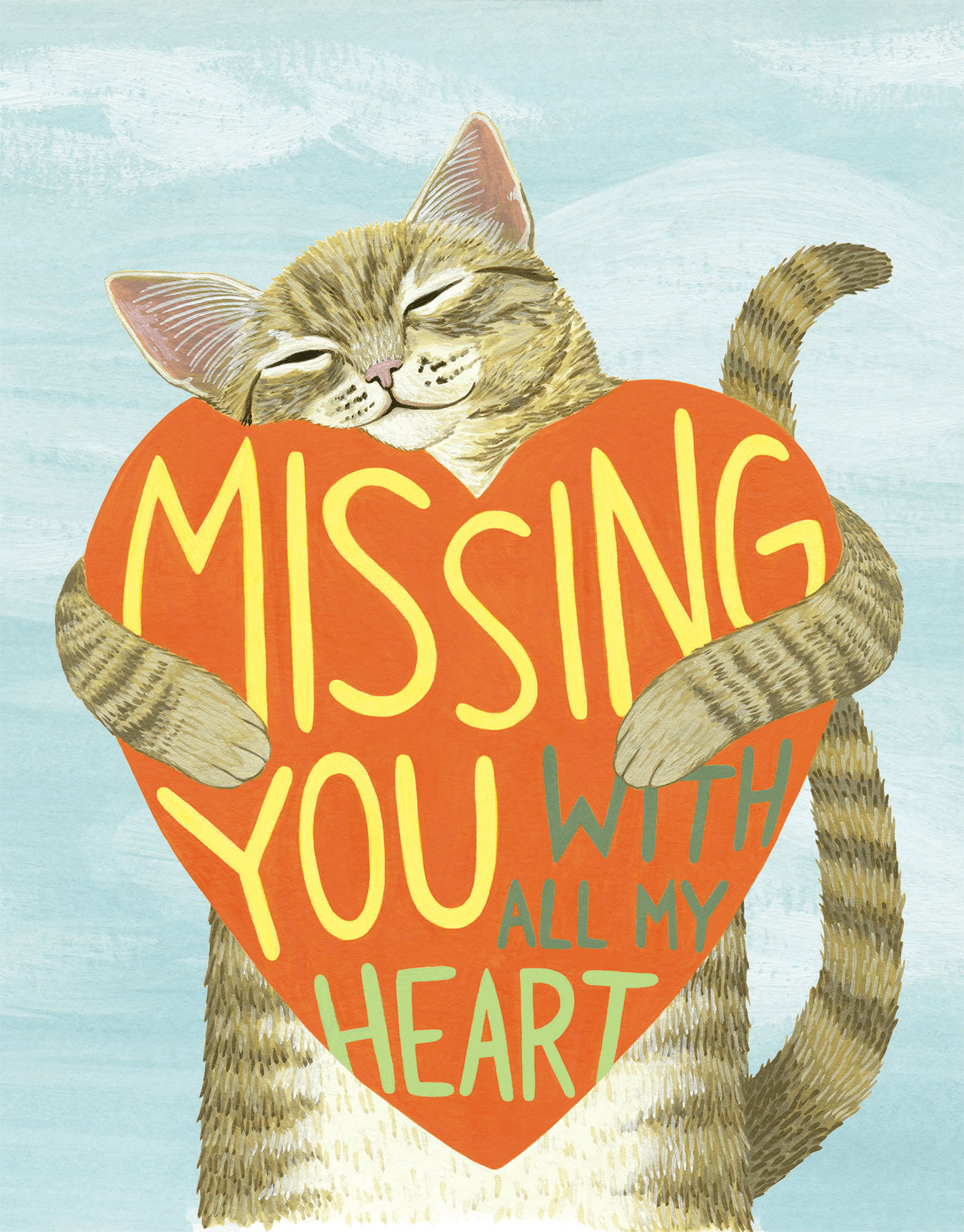 Missing You Cat by Yeppie Paper | Postable