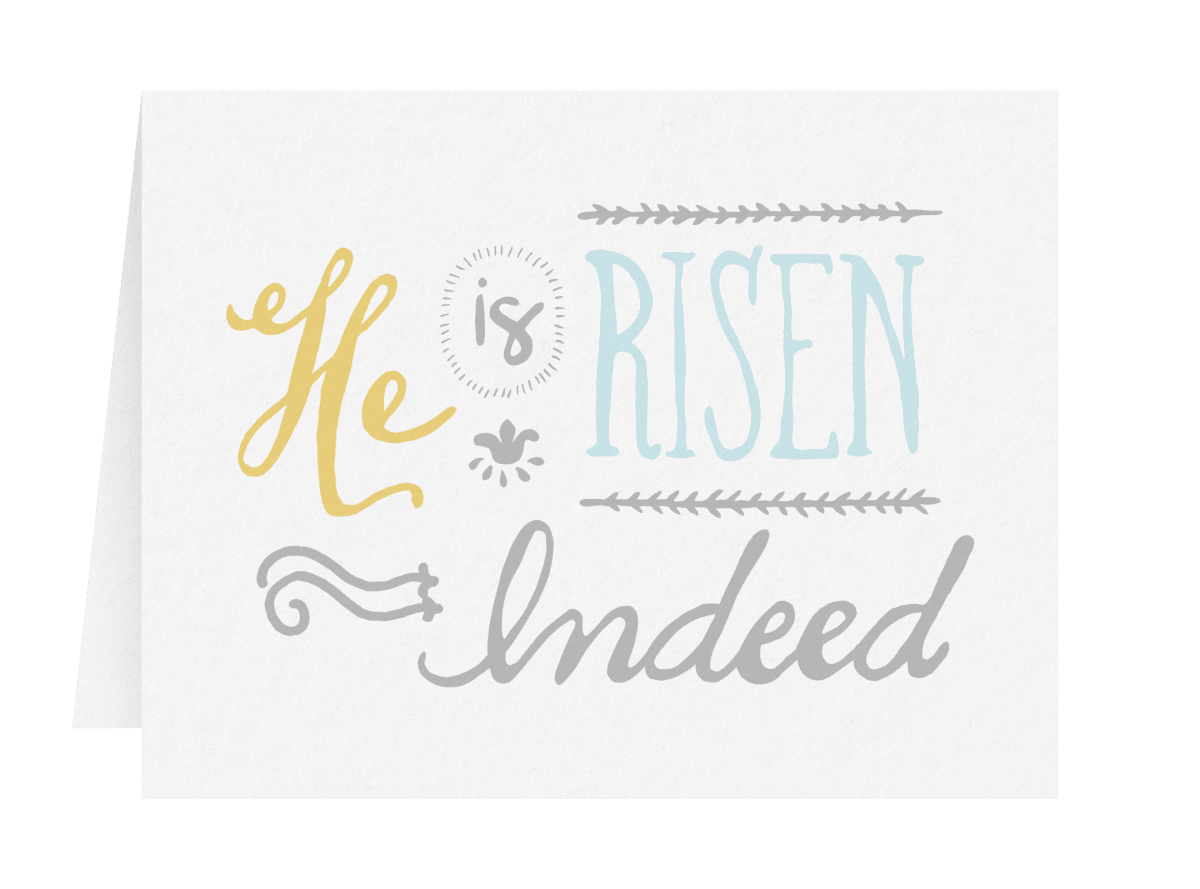 he is risen easter card