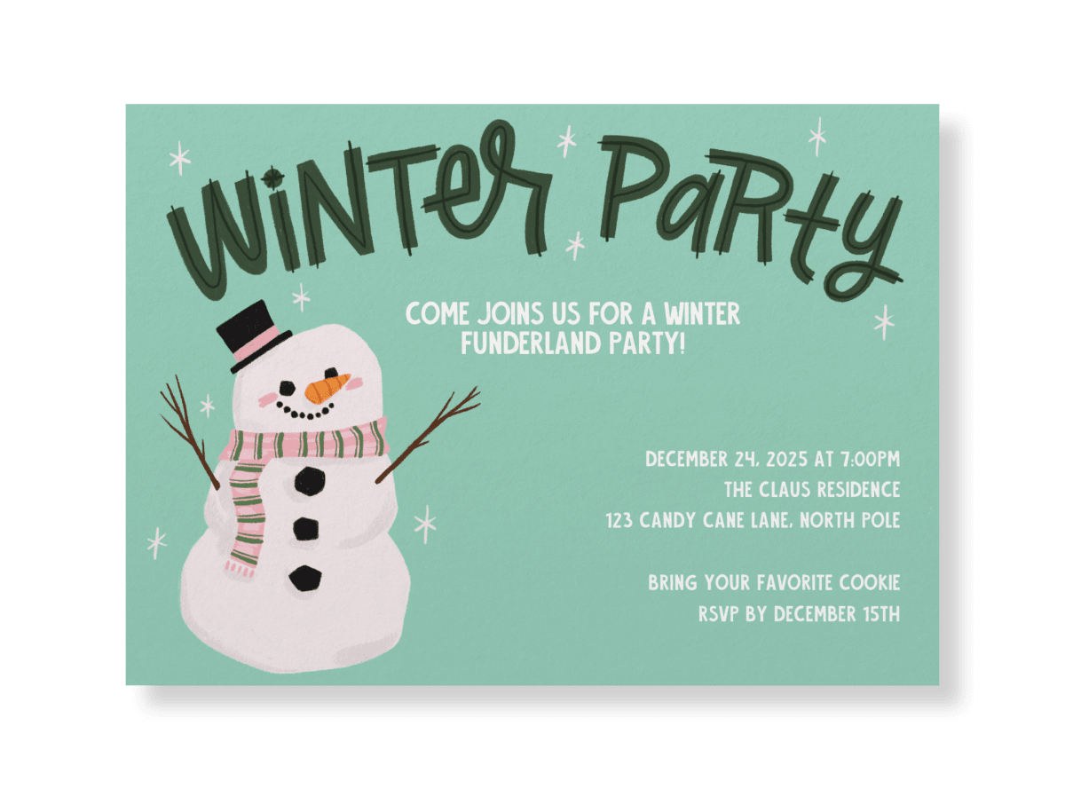 Winter Party Invitation Sample