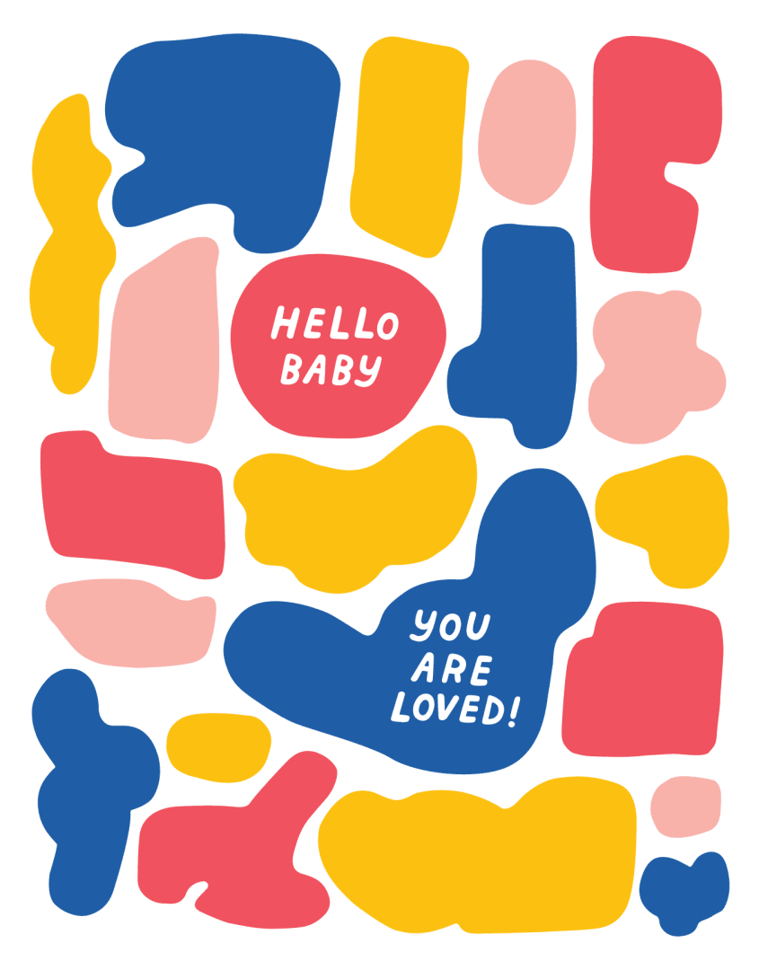 Hello Baby Folded Card | New Baby Cards | Postable
