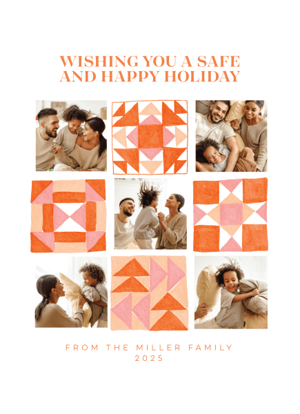 Red Merry Custom Holiday Photo Card | Postable | Postable