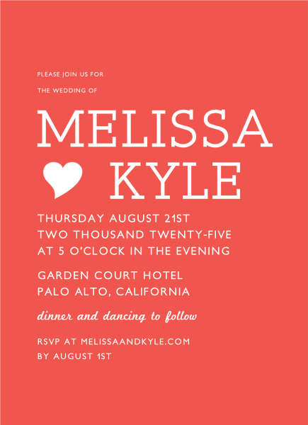 Cherry Red Invitation by Postable | Postable