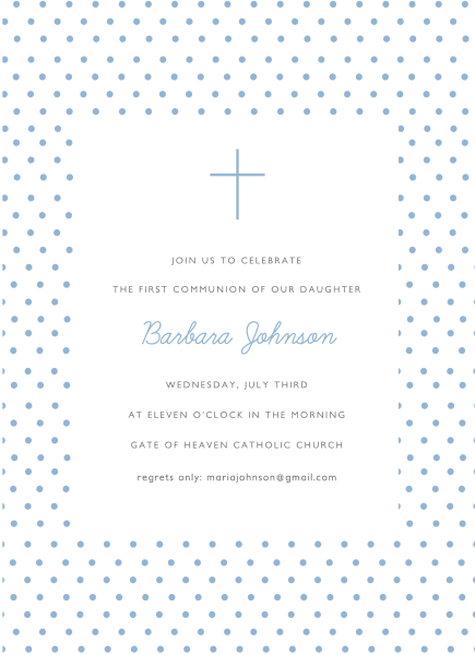 Simple Polka Dot Communion by Postable | Postable