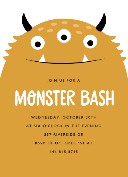 Monster Bash Halloween Party Invite by Postable | Postable